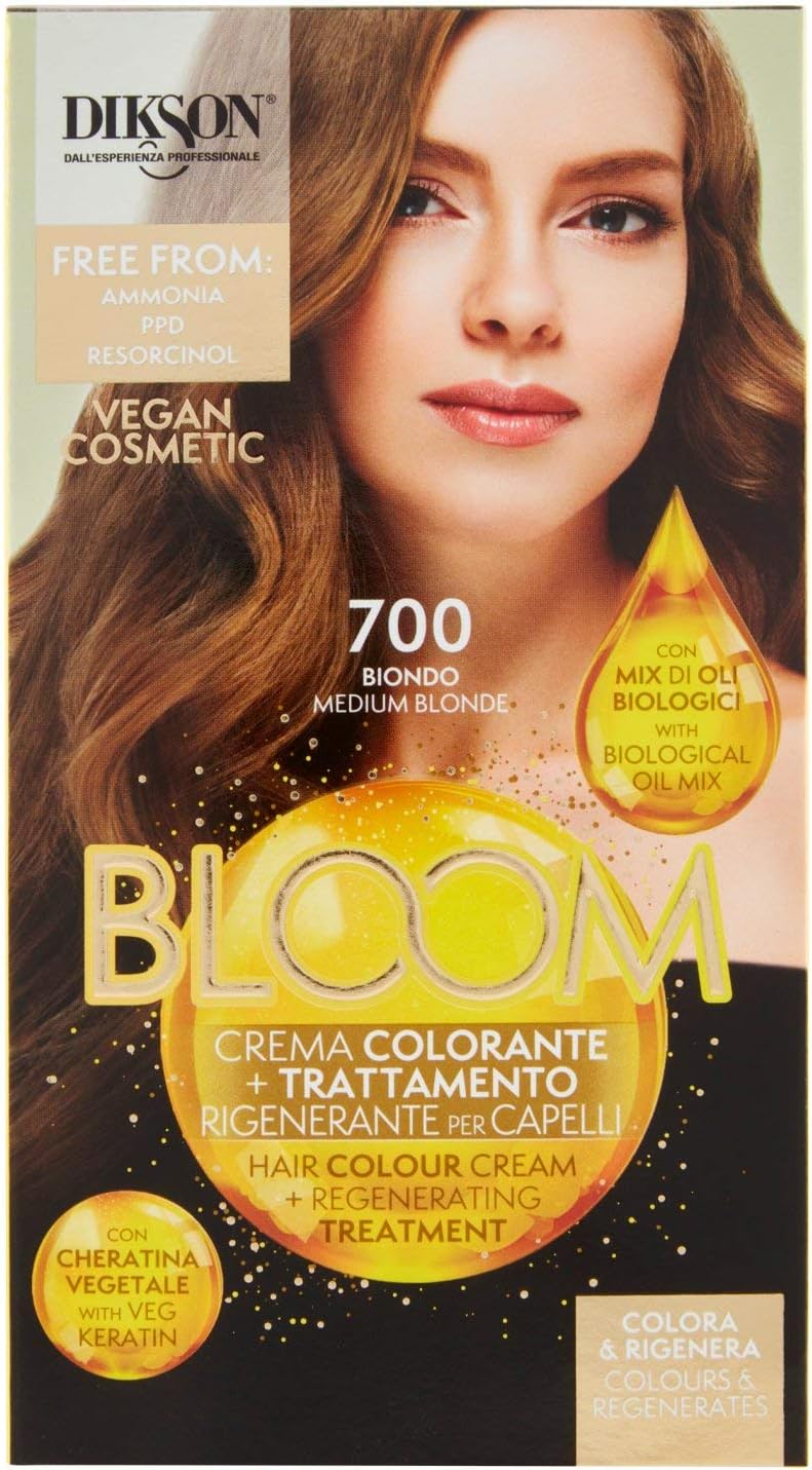 DIKSON BLOOM CREMA COLORANTE CAPELLI 700 BIONDO | MIX DI OLI BIOLOGICI ...