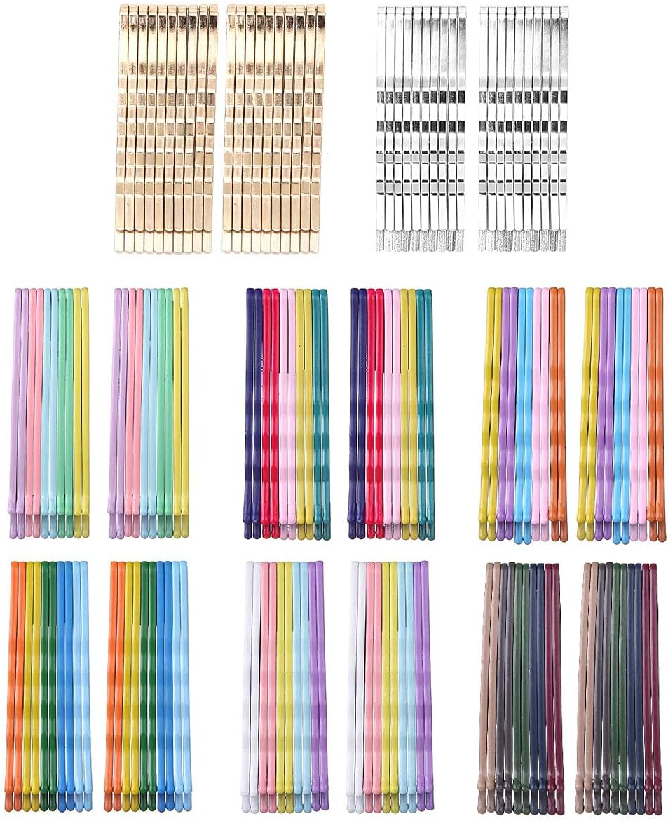 Amazon.com : 160pcs Multi Colored Bobby Pins 2-2.5 Inches Metallic ...