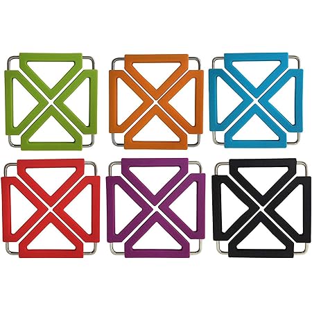Amazon.com: TENTA Kitchen Utility Foldable Silicone Trivets, Expandable ...
