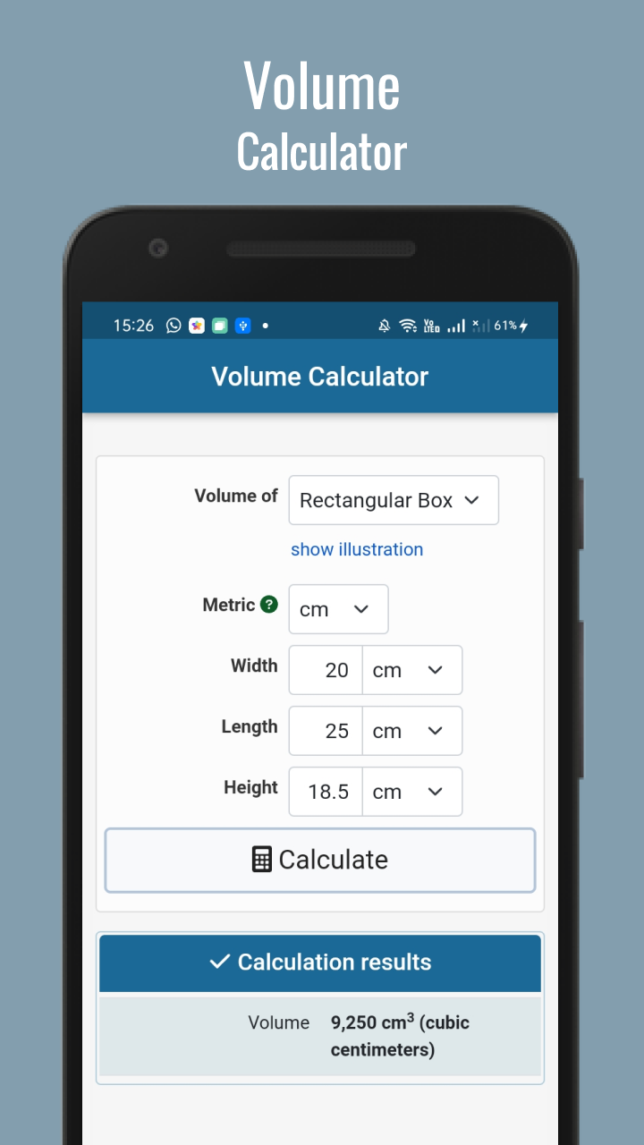 Volume Calculator - App on Amazon Appstore