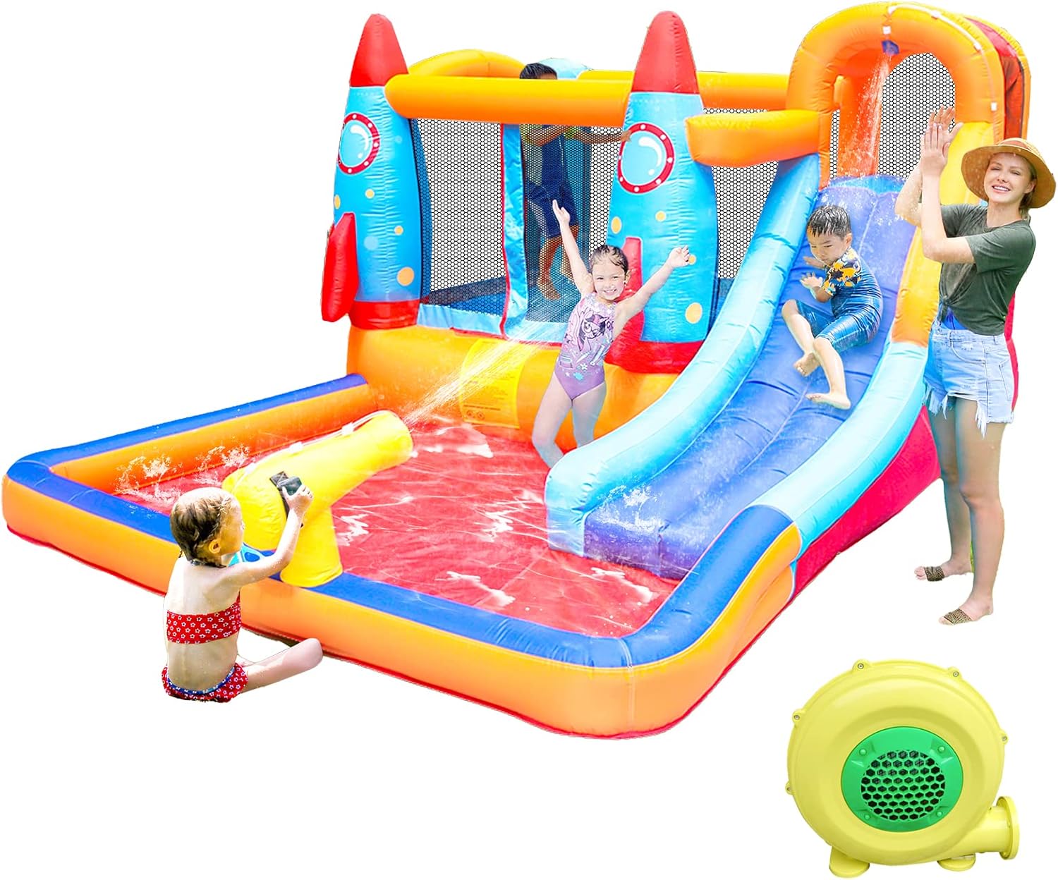 Amazon.com: SunSports Inflatable Water Slide - Bounce House for Kids ...