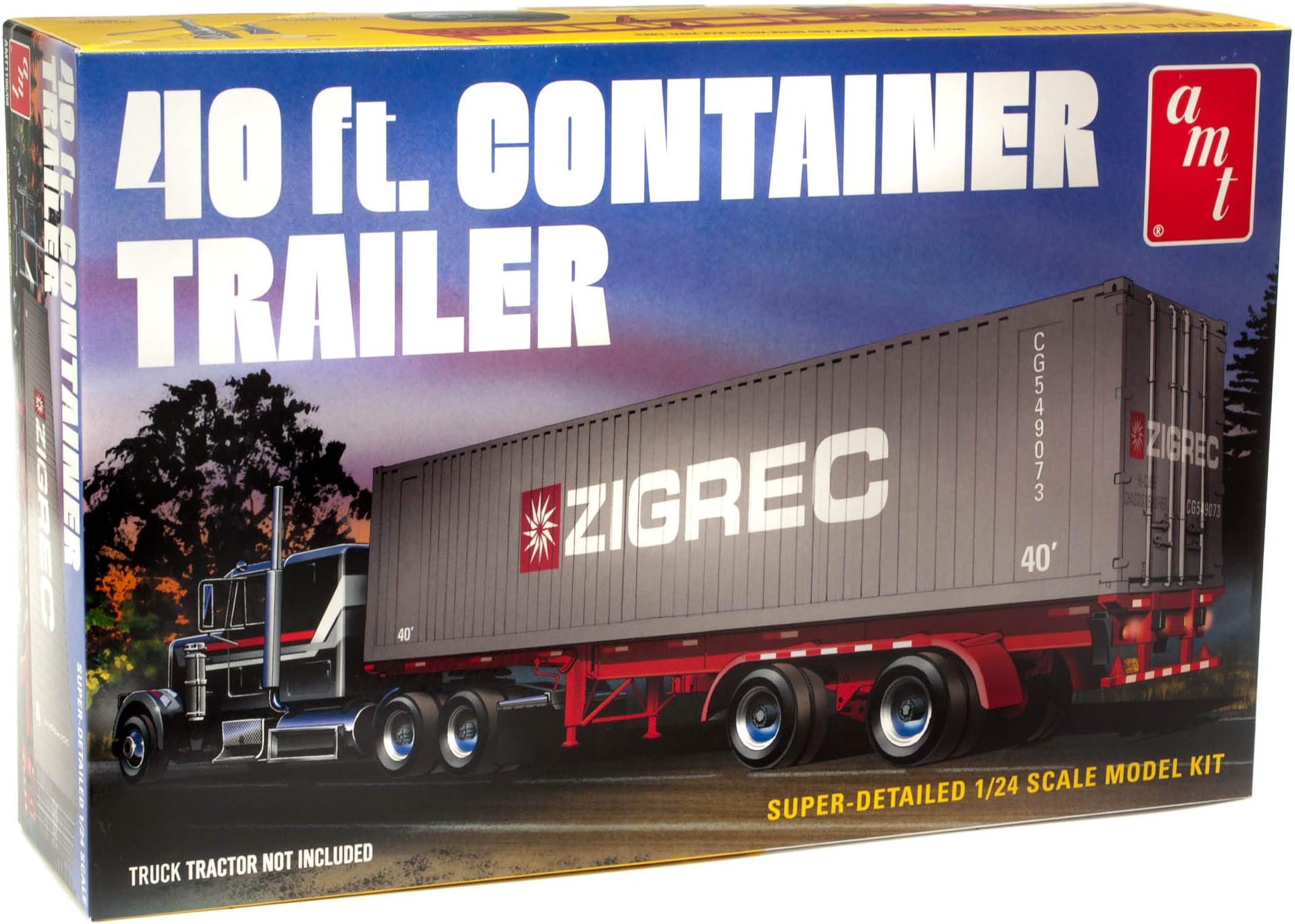 AMT 40' Semi Container Trailer 1/25 Scale Model Kit : Amazon.ca: Toys ...