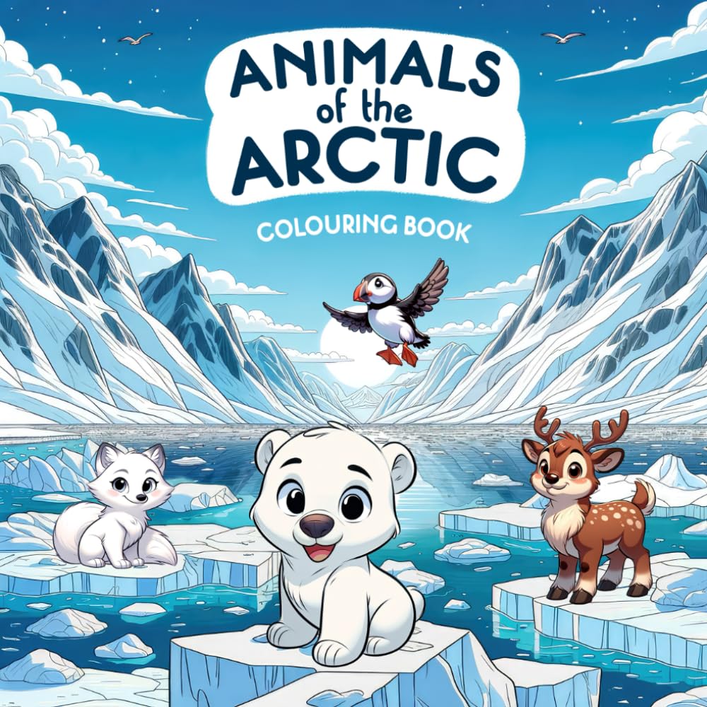 Animals of the Arctic: Colouring book: Carlo, Jon: 9798877088924 ...