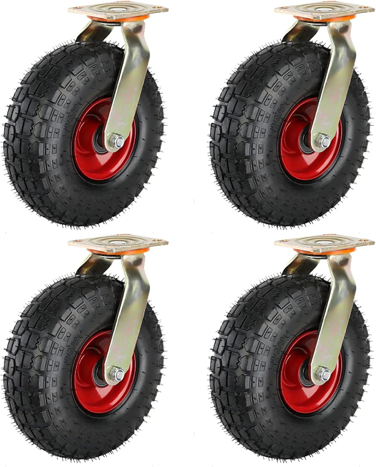 Amazon.com: Caster Wheels Heavy Duty 8 Inch / 10 Inch（Single Wheel Load ...