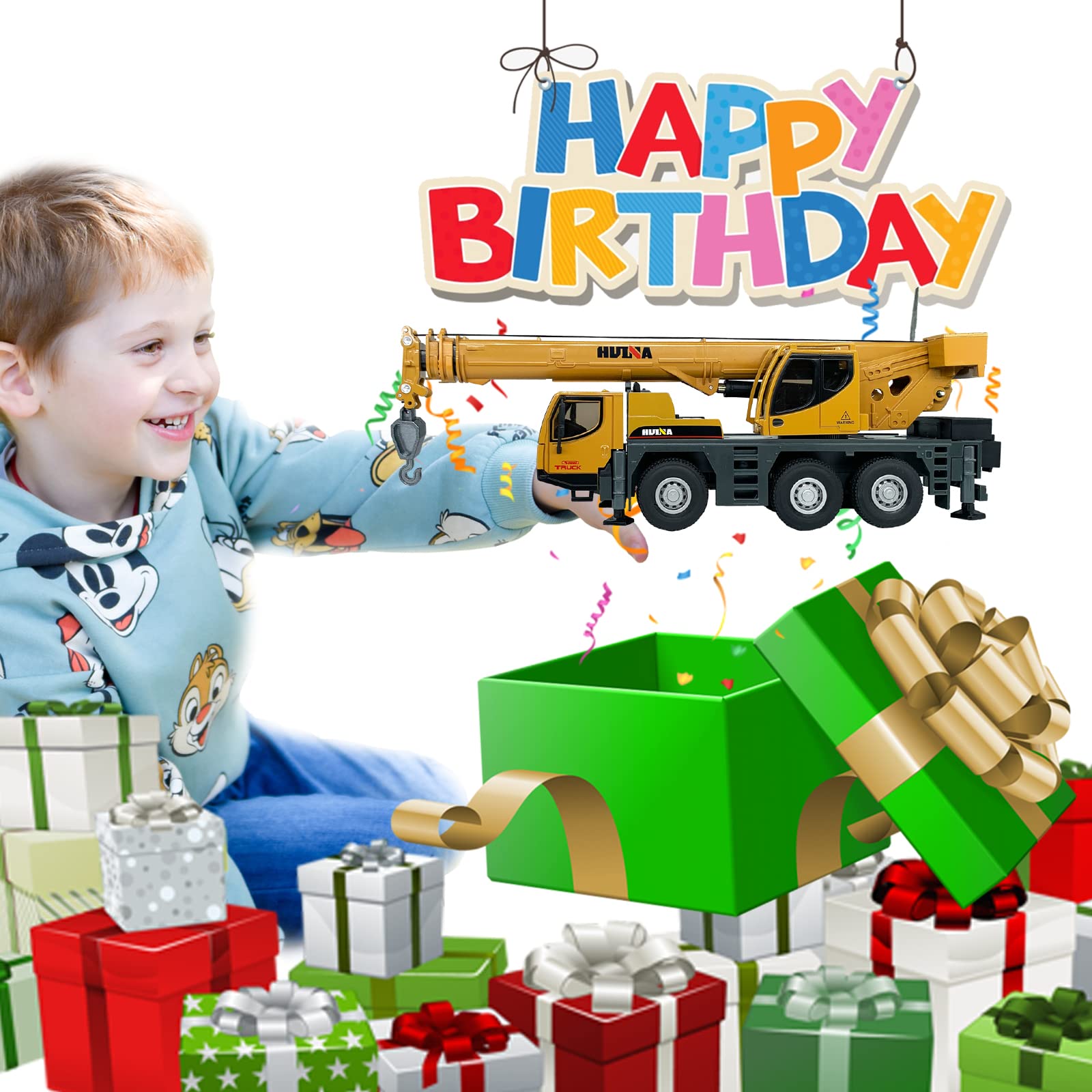 Gemini&Genius 1/50 Scale Autocrane Toys, Crane Truck Construction ...