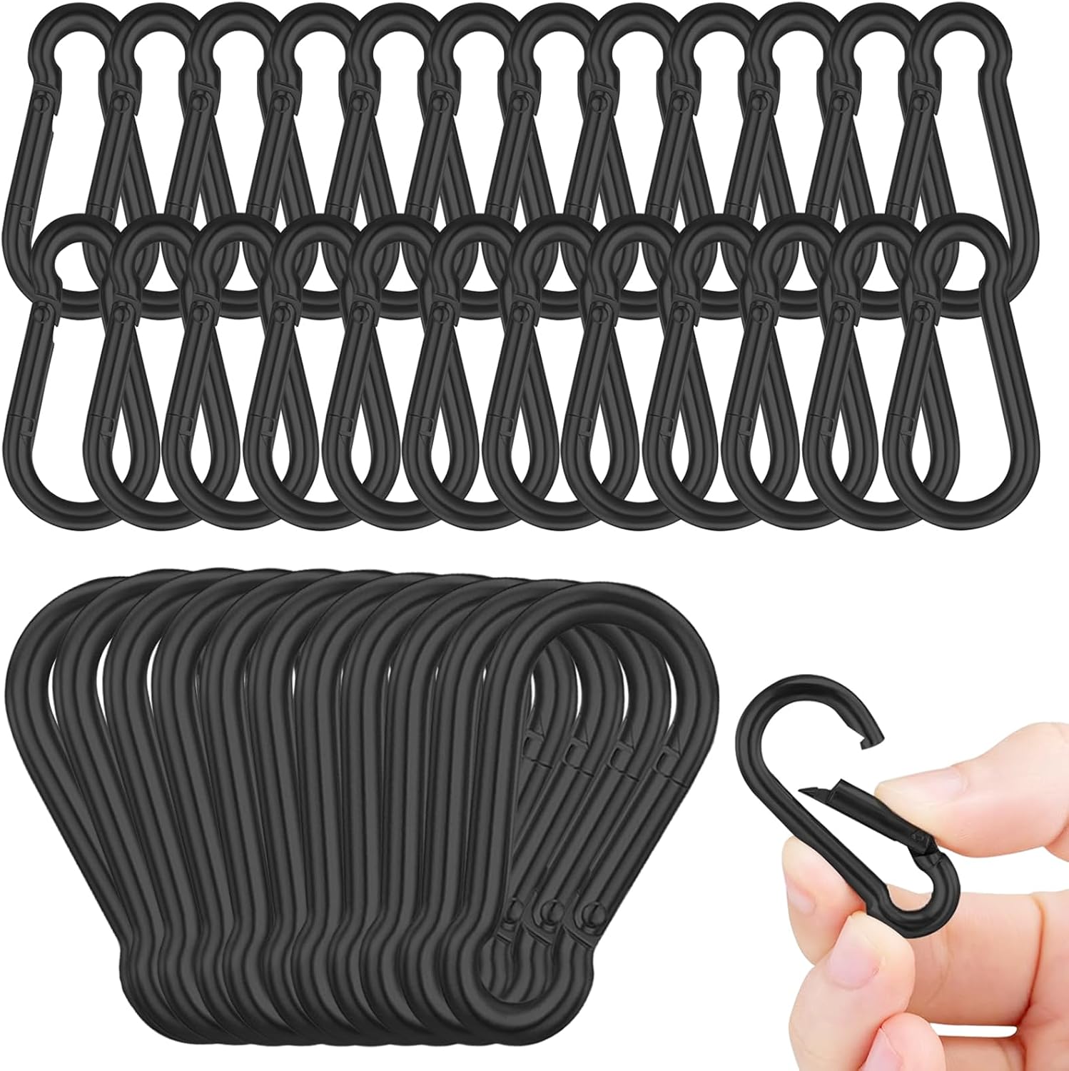 Amazon.com: AODESTINY 50PCS 3" Black Spring Snap Hook, Heavy Duty ...