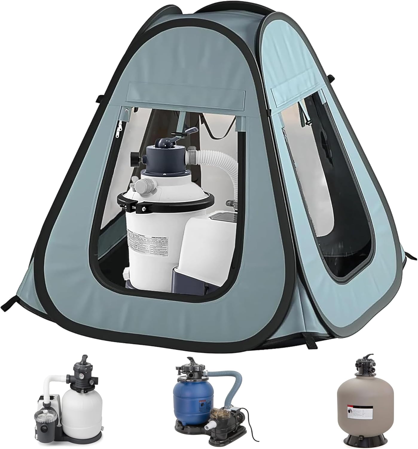 Amazon.com : Le maple bleu Sand Filter Pump Protective Cover, Full ...