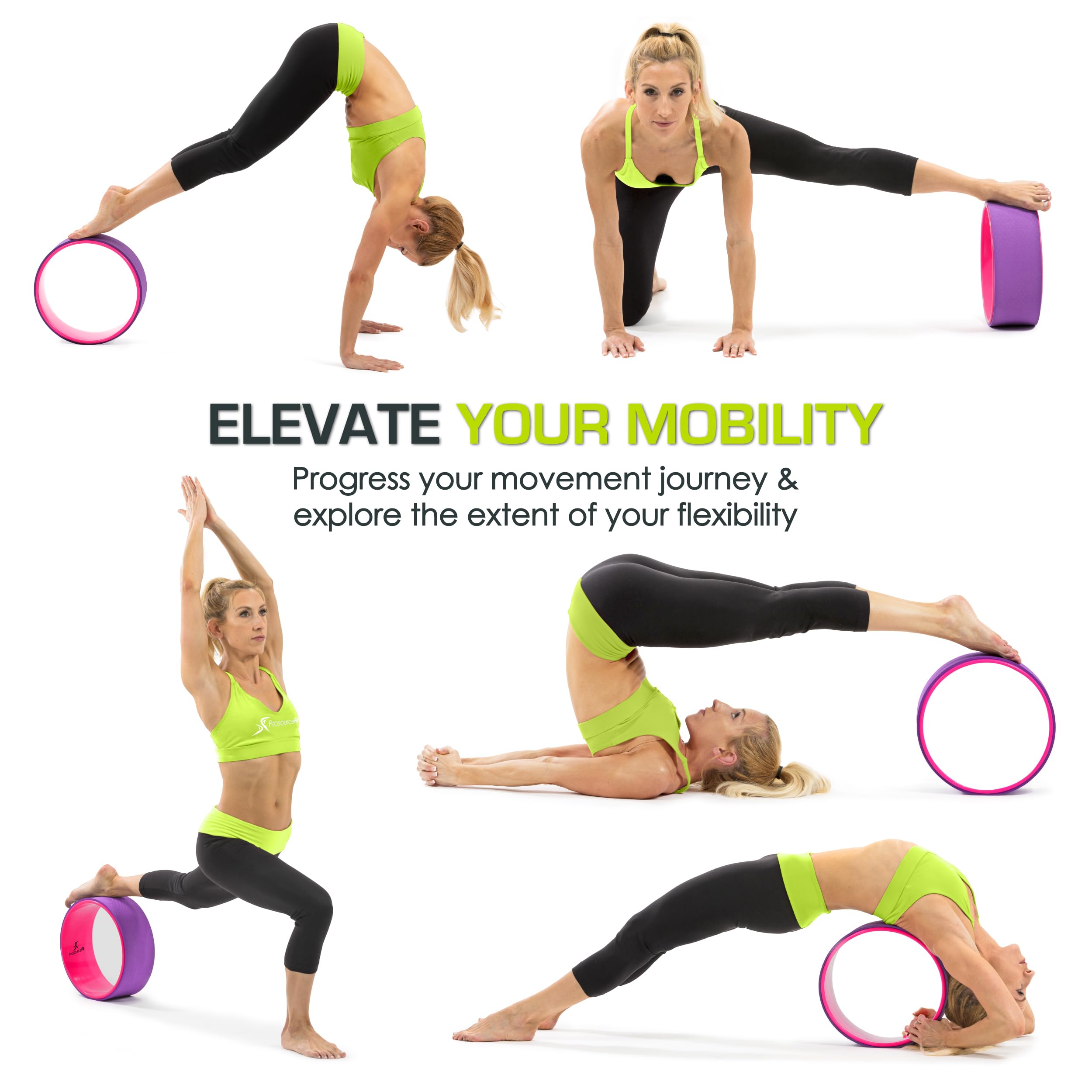 Snapklik.com : ProsourceFit Yoga Wheel Prop 12” For Improving Yoga Poses