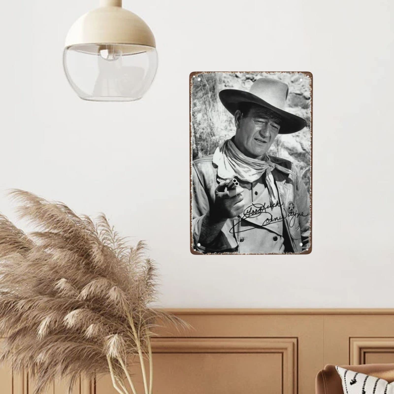 SWIGEN Tin Sings John Wayne,Western,Cowboy Male,Signed Memorablia Gift ...