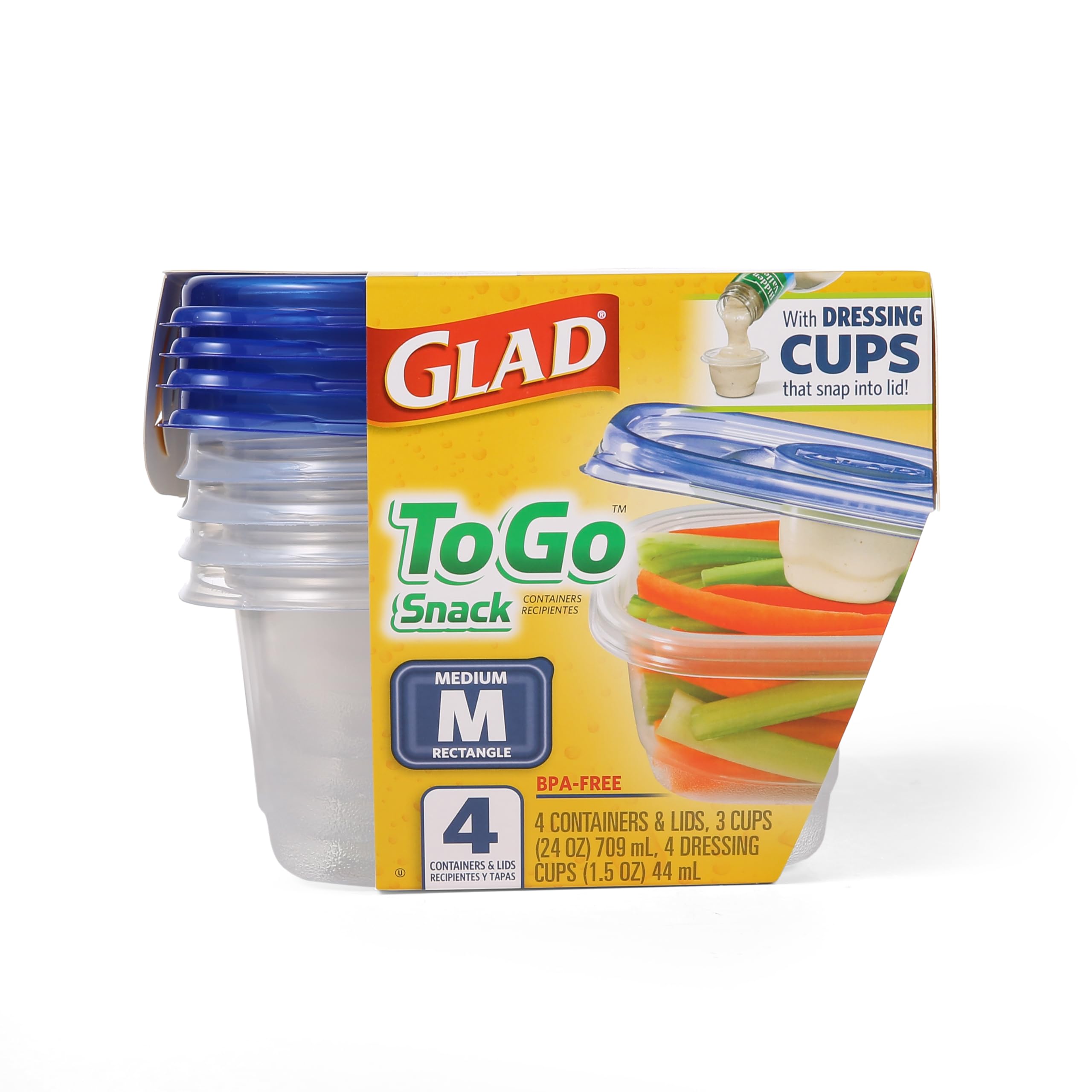 Snapklik.com : Glad GladWare To Go Snack Food Storage Containers ...
