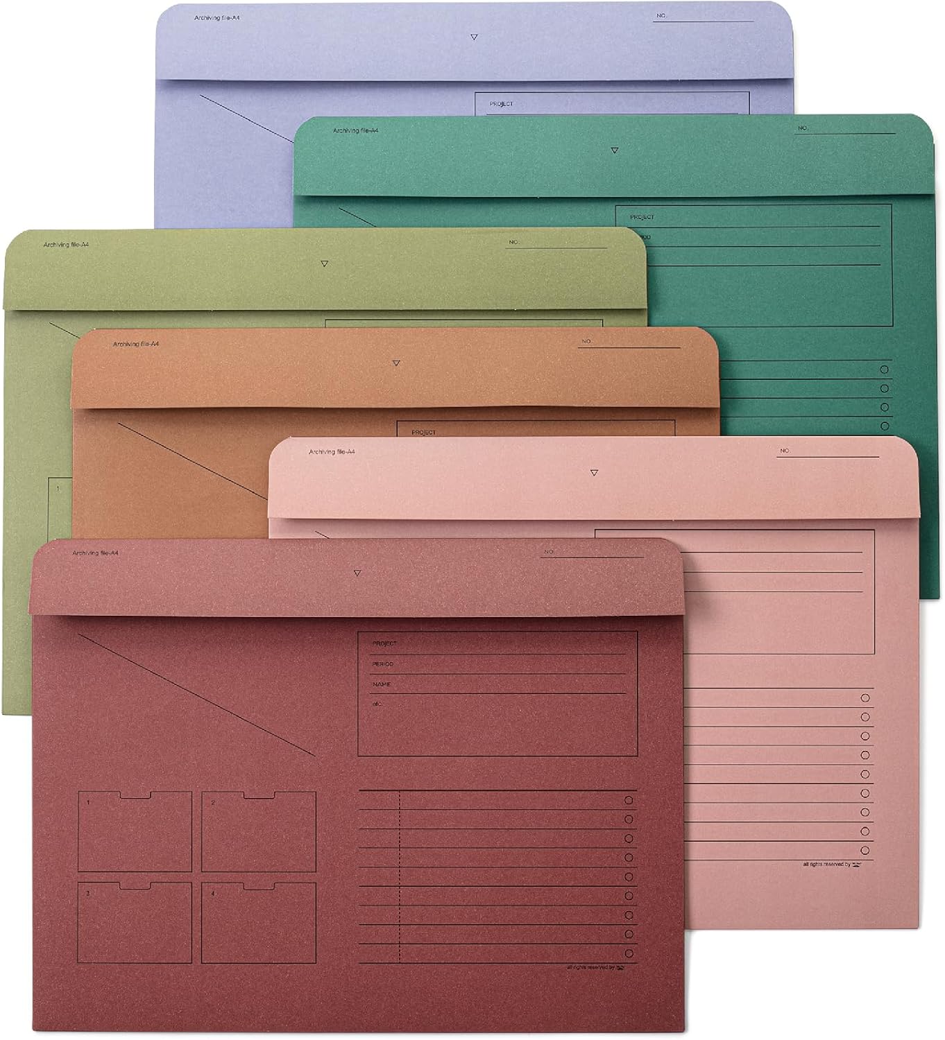 Amazon.com : Mr. Pen- Paper Pocket File Folder, 6 Pack, Assorted Colors ...