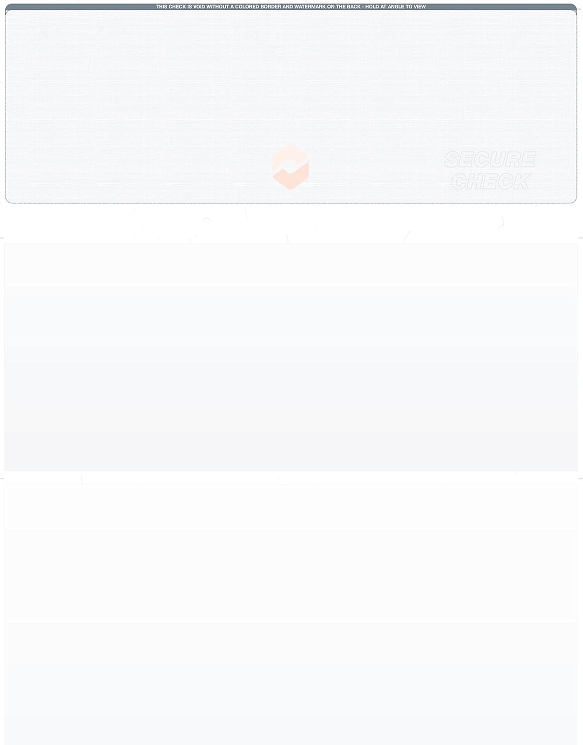 Amazon.com: ABC Blank Check Stock (Linen) - Check on Top Gray Blank ...