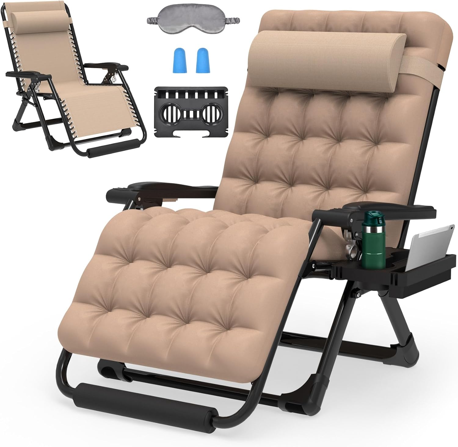 Amazon.com: ZENPETIO Oversized Zero Gravity Chair, 33In XXL Zero ...