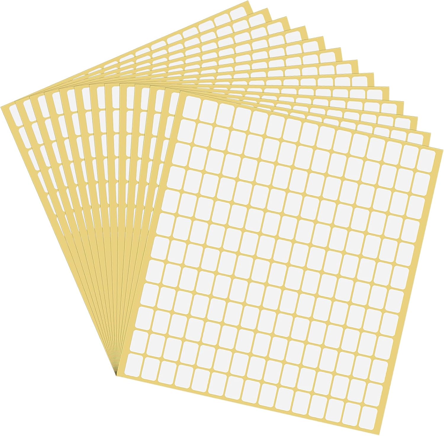 DSLSQD 2700 Pieces Matte White Labels Stickers Self Adhesive Small ...