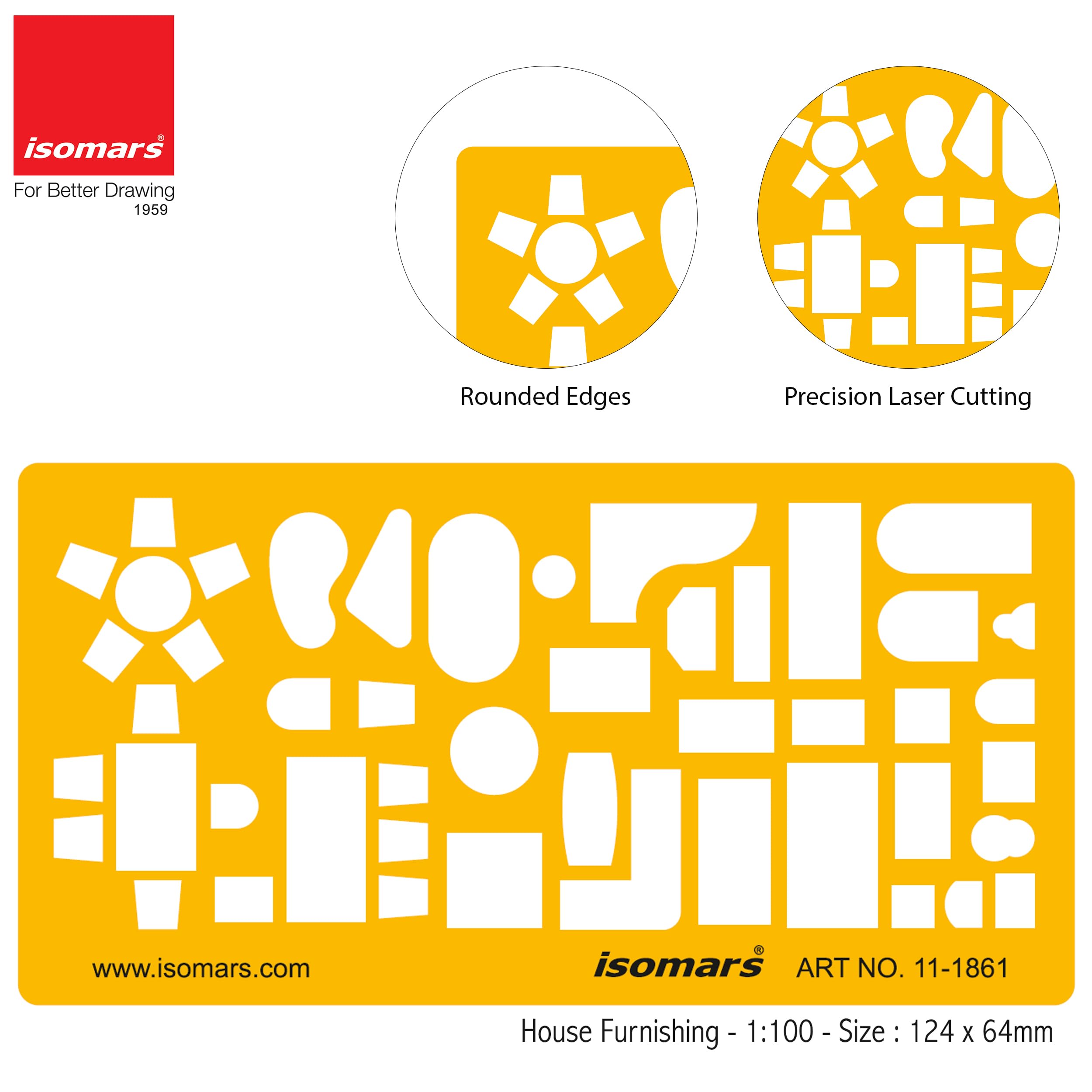 Drawing Scale Furniture Template Isomars 1:100 Scale Architectural