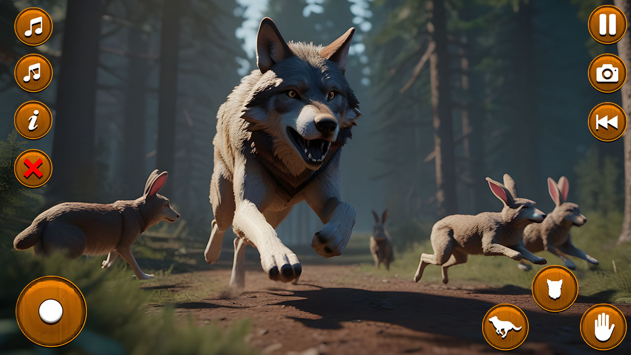 Wild Wolf Simulator Animal Games 2024: Ultimate Wolf Quest Attack ...