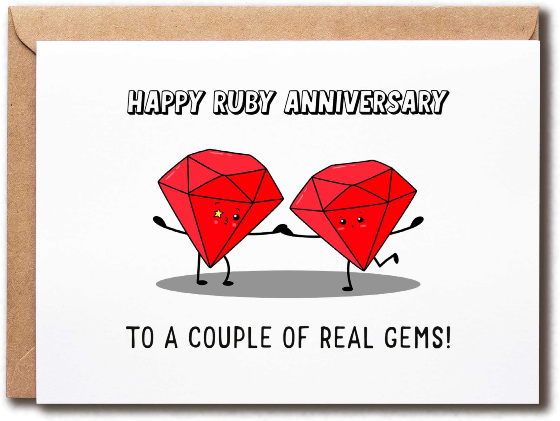 Amazon.com : VLPGifts Happy Ruby Anniversary Card - Ruby Card For ...