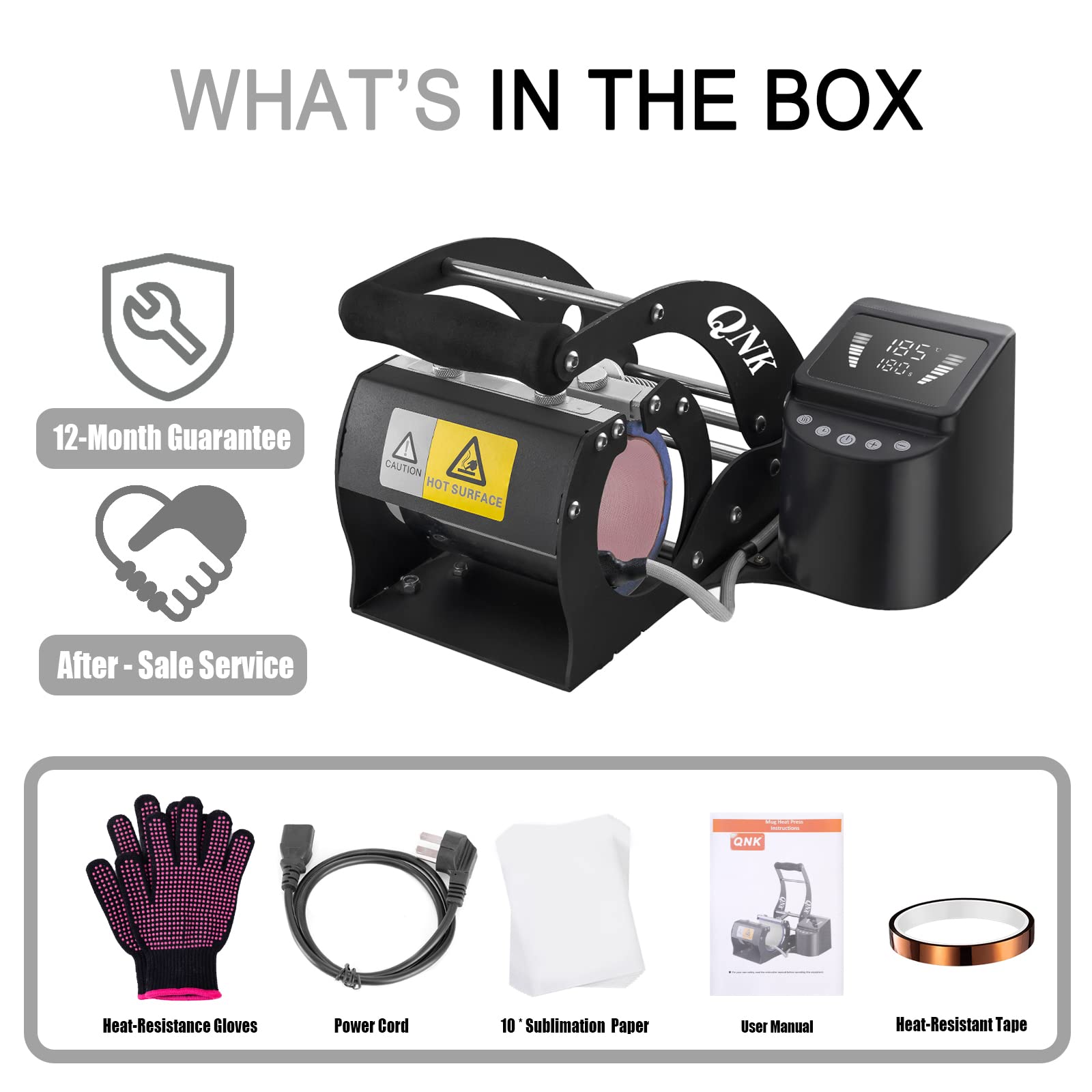 QNK Mug Heat Press, Mini Cup Press Machine for Mug DIY Sublimation 11 ...