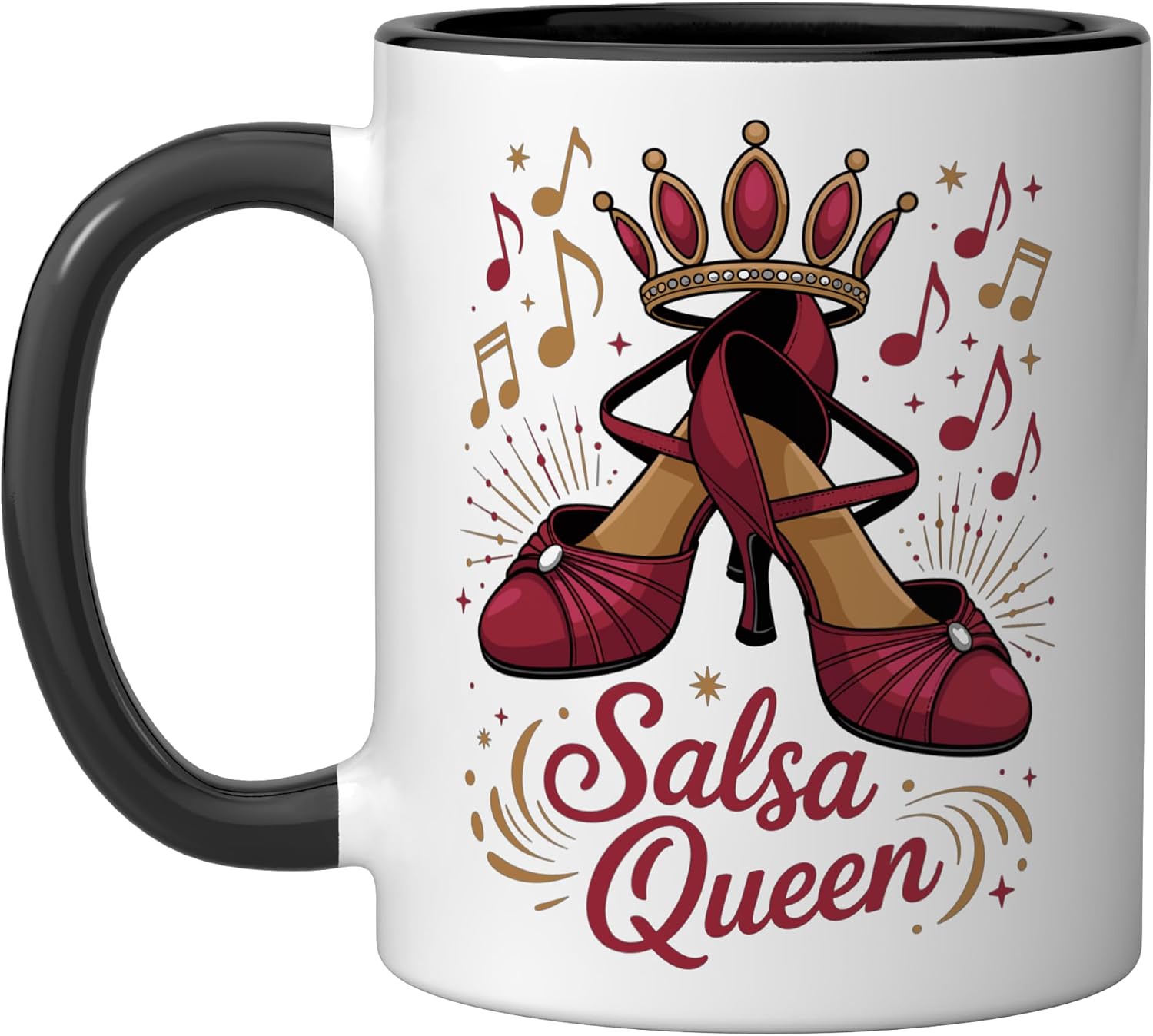Amazon.com | Salsa Queen, Salsa Ballroom Dancing Dancer Ceramic Mug ...