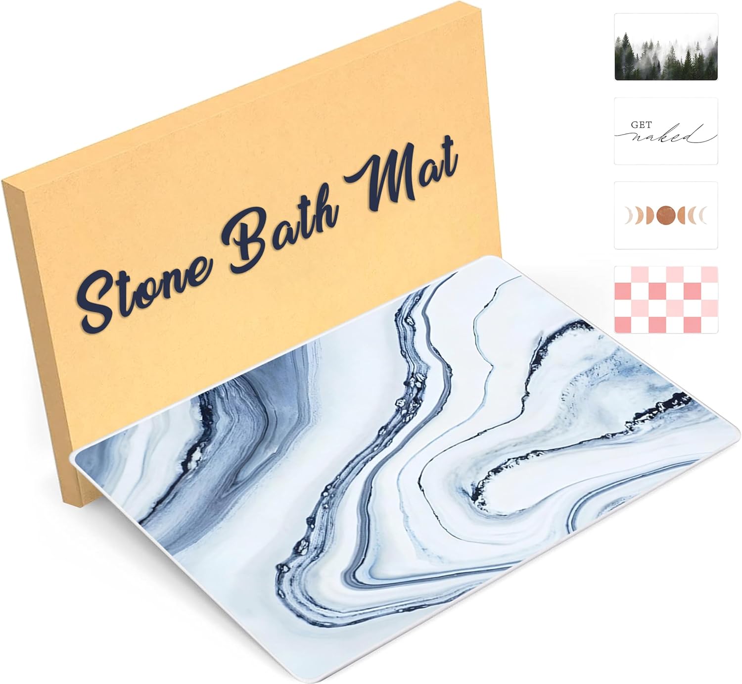 Amazon.com: Cloudsfeel Stone Bath Mat - Diatomaceous Earth Bath Mat ...