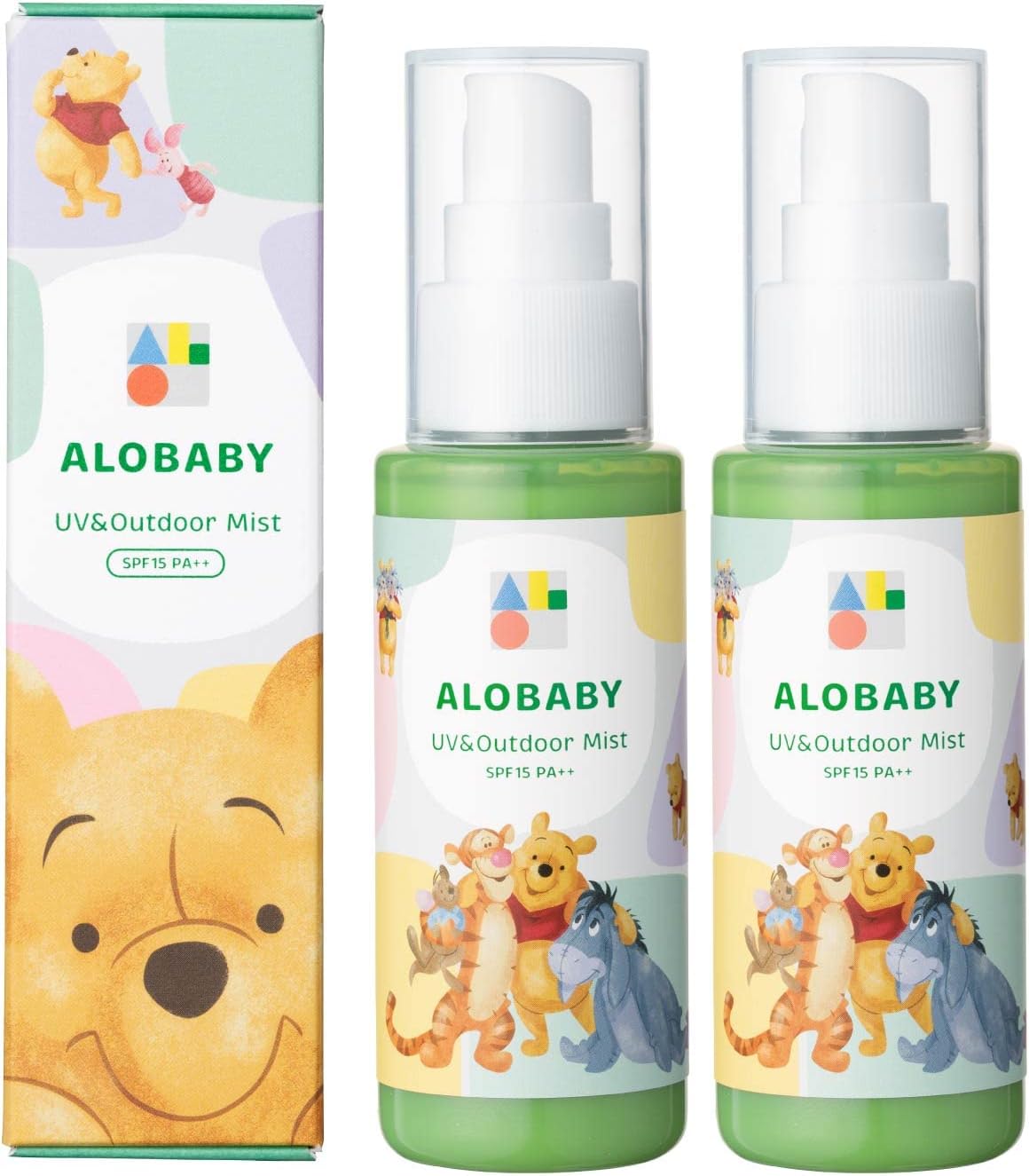 Amazon.co.jp: 日焼け止め アロベビー UV & アウトドア ミスト 80ml 赤ちゃん 無添加 オーガニック ノンケミカル 紫外線吸収剤不使用 (80㎖×2（限定ディズニー ...