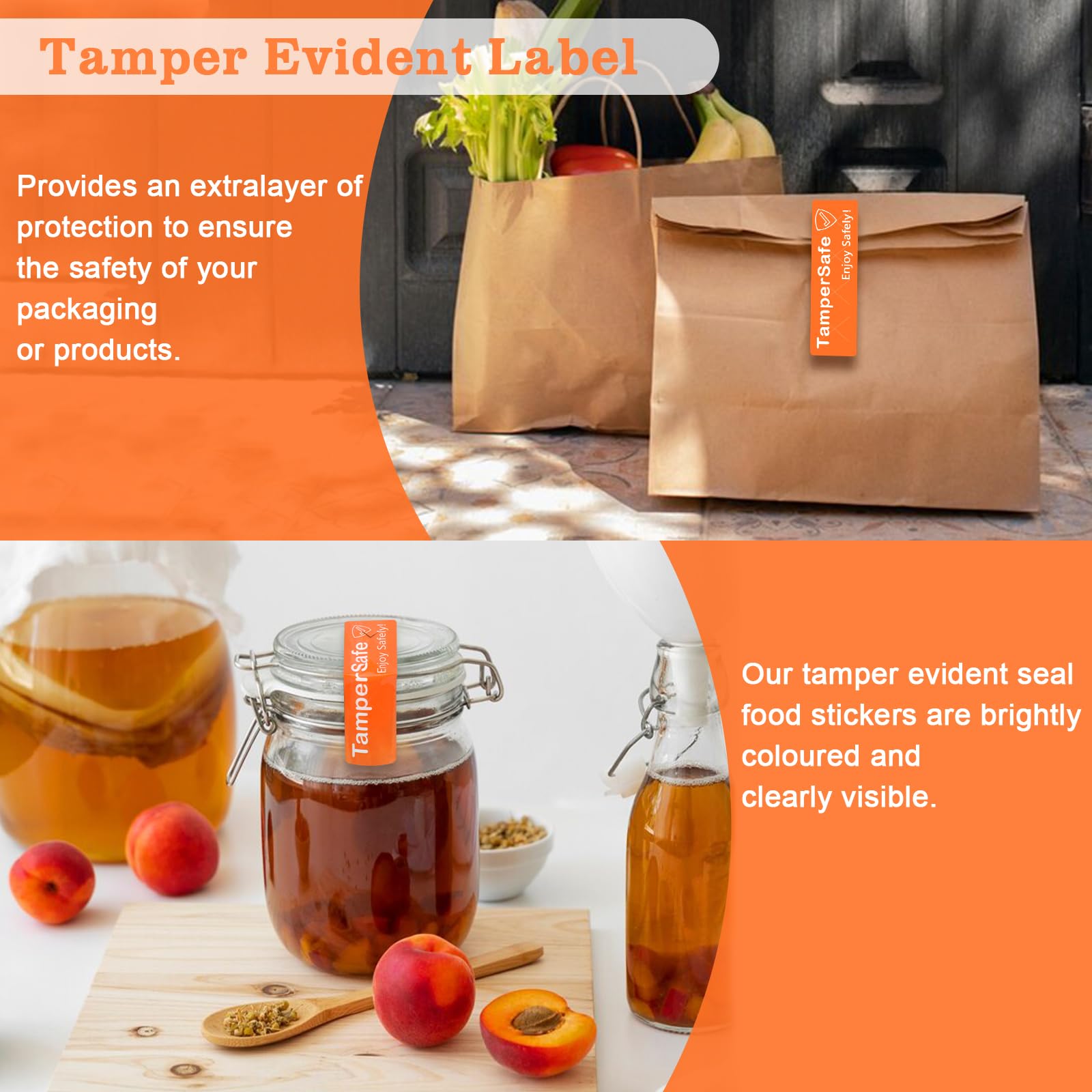 Snapklik.com : 500 Pieces Tamper Evident Label1 3 Inch Food Delivery ...