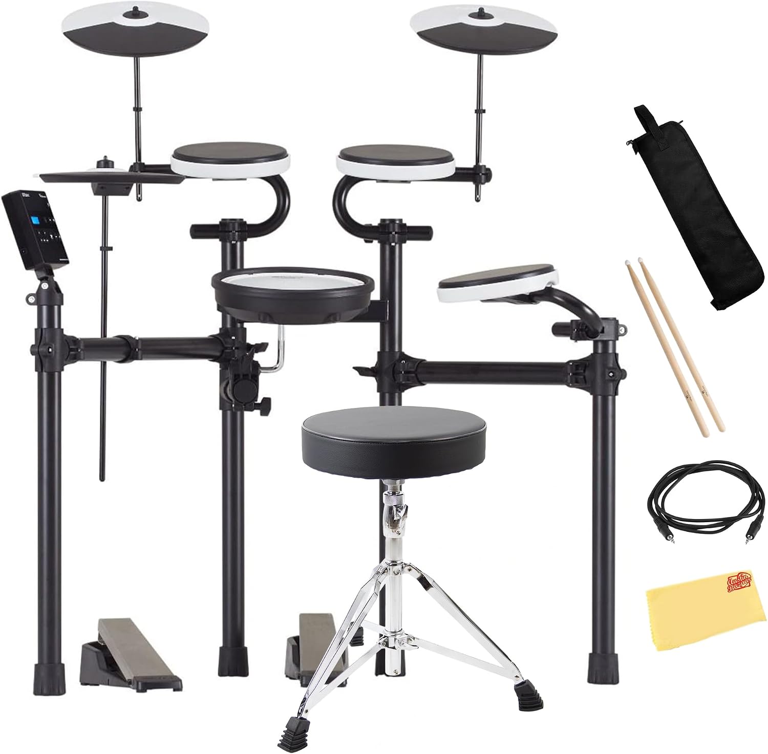 Amazon.com: Roland V-Drums TD-02KV Electronic Drums Set Bundle with ...