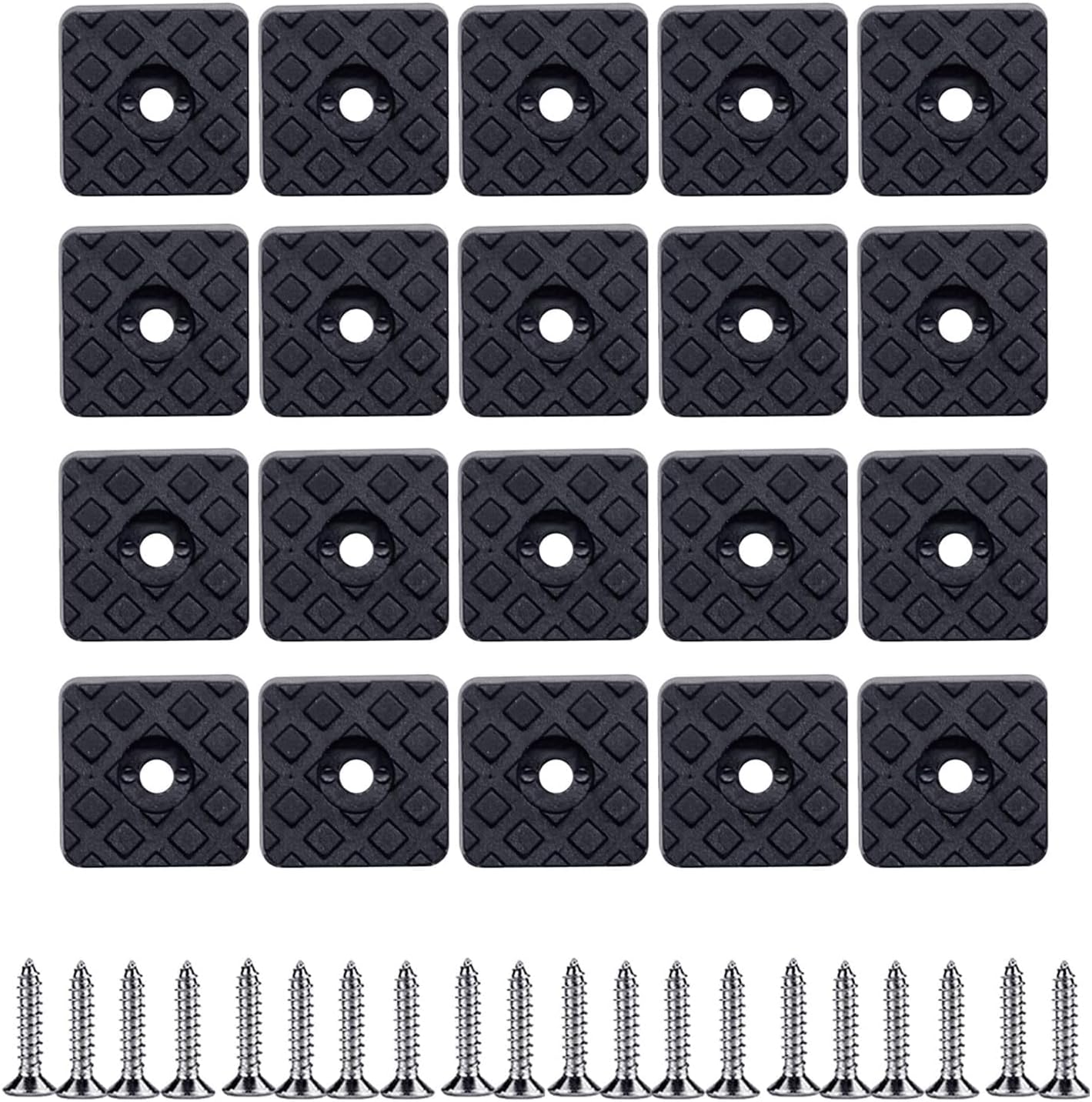 30 PCS Round Rubber Feets with Screws,Rubber Non Slip Furniture Leg ...