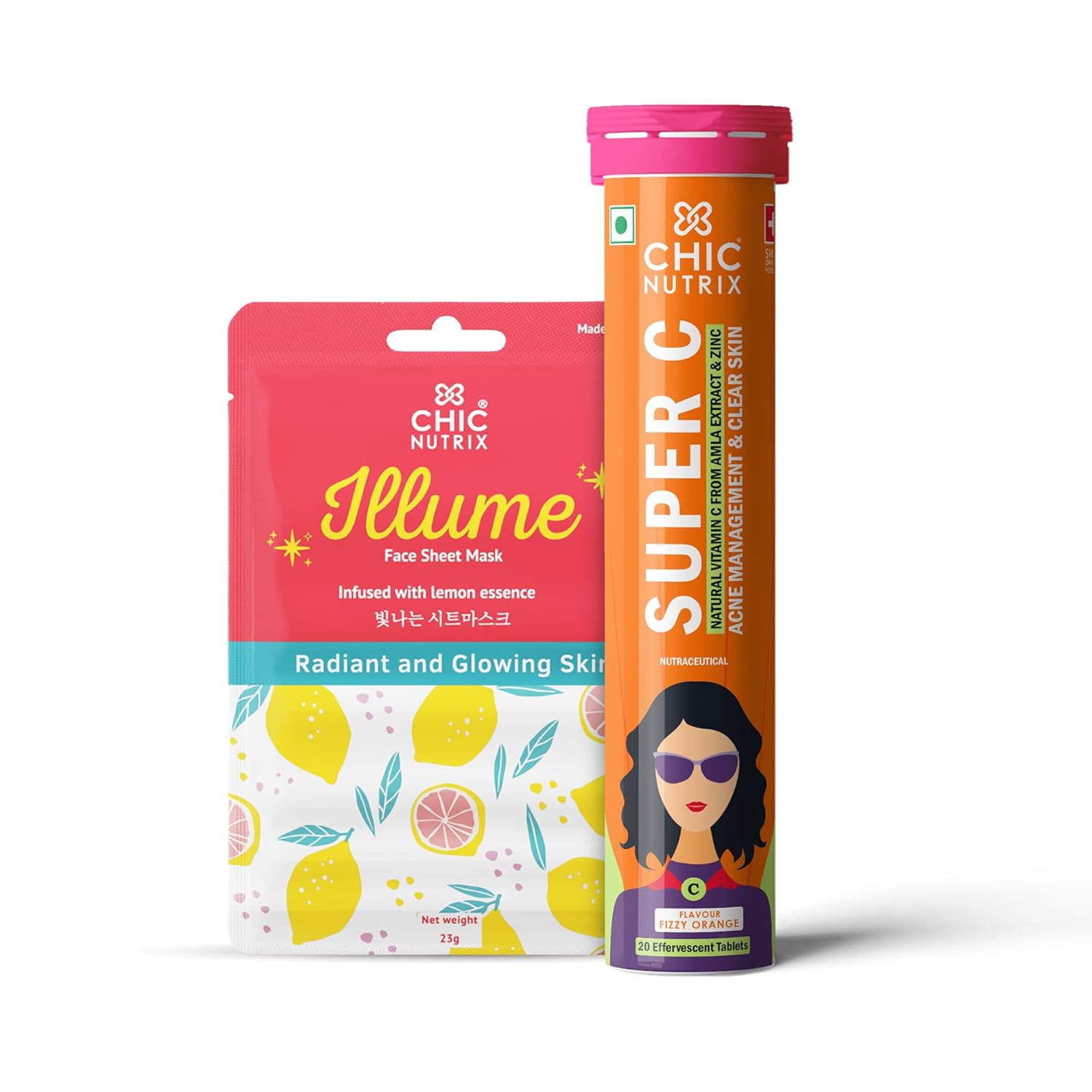 Chicnutrix Super C + Illume – Natural Vitamin C & Zinc Effervescent ...
