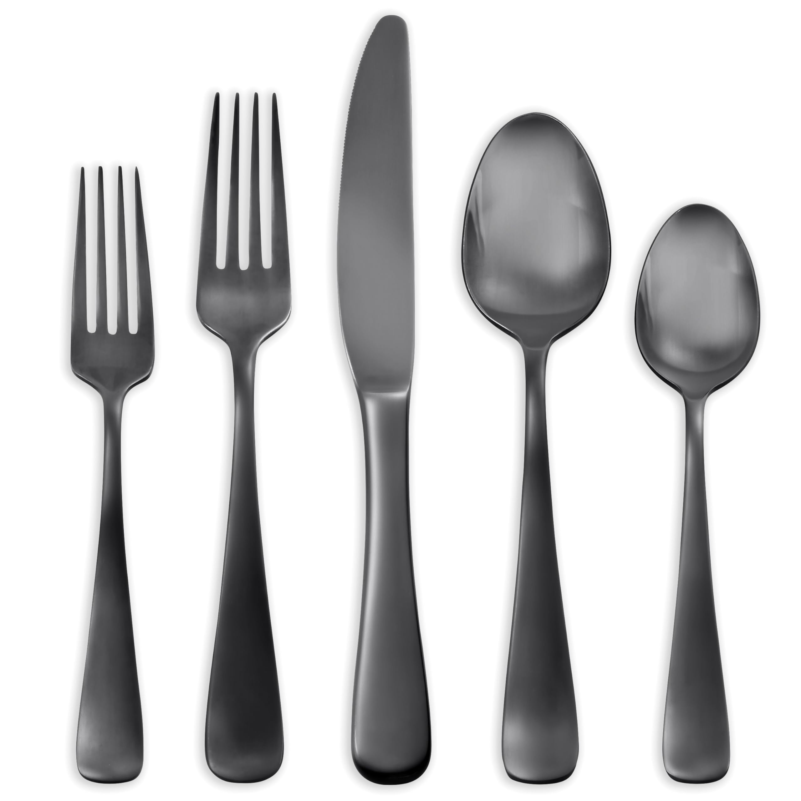 Amazon.com: Hampton Forge Opera Black Titanium Flatware Set, 20PC FW ...