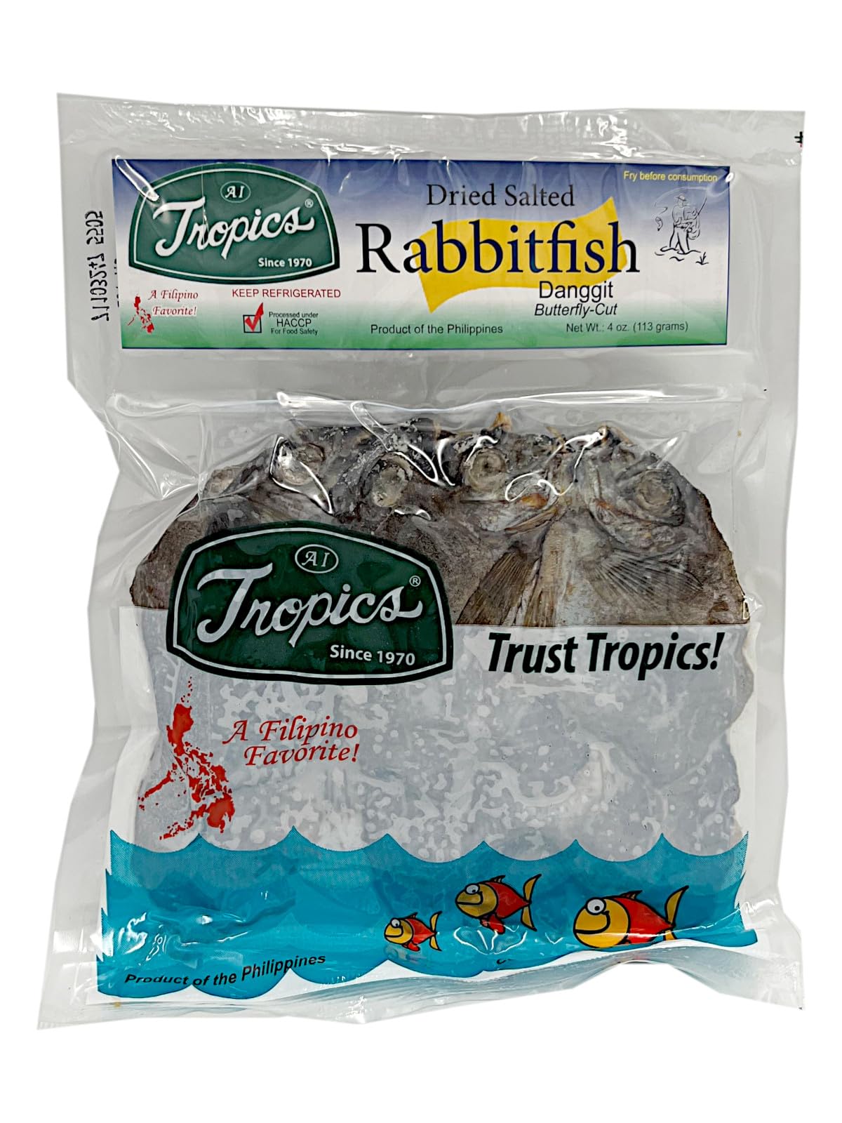 Amazon.com: Tropics Filipino Dried Fish (1, Dried Salted Rabbitfish ...