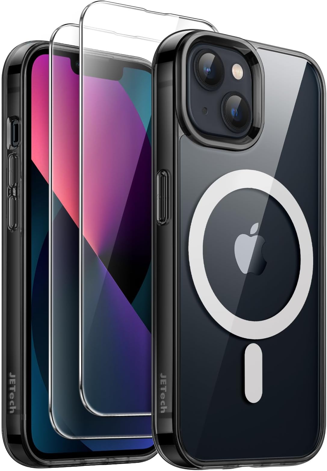Amazon.co.jp: JETech 3 in 1 iPhone 13 mini 5.4 インチ用 マグネット ケース 2枚強化ガラス ...