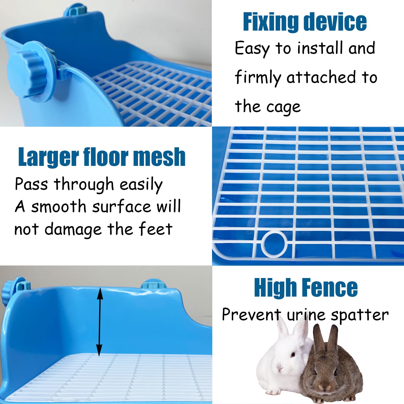 Snapklik.com : Kathson Rabbit Litter Box, Bunny Corner Litter Pan, Pet ...