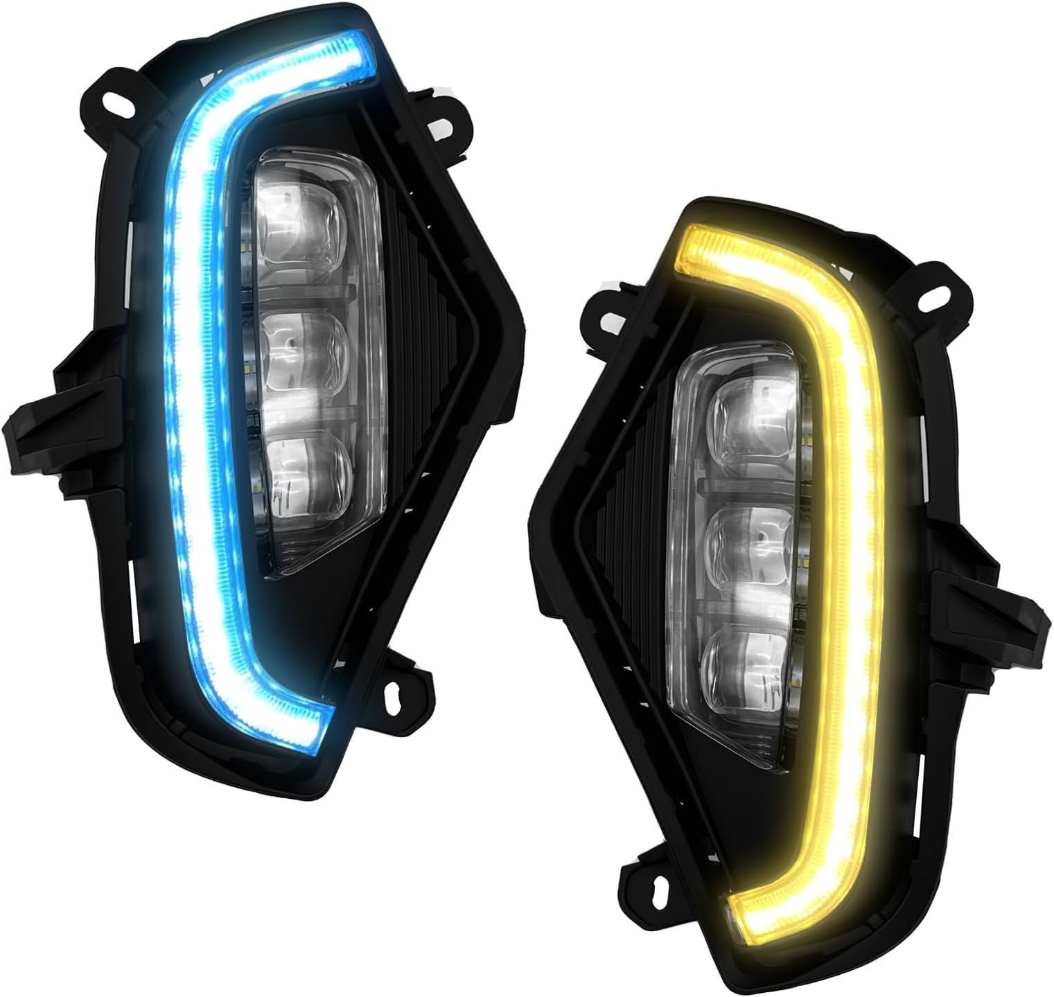 Amazon.com: Fog Lights Kit for Toyota RAV4 2019-2024 LED DRL Daytime Running Lights Amber Turn ...