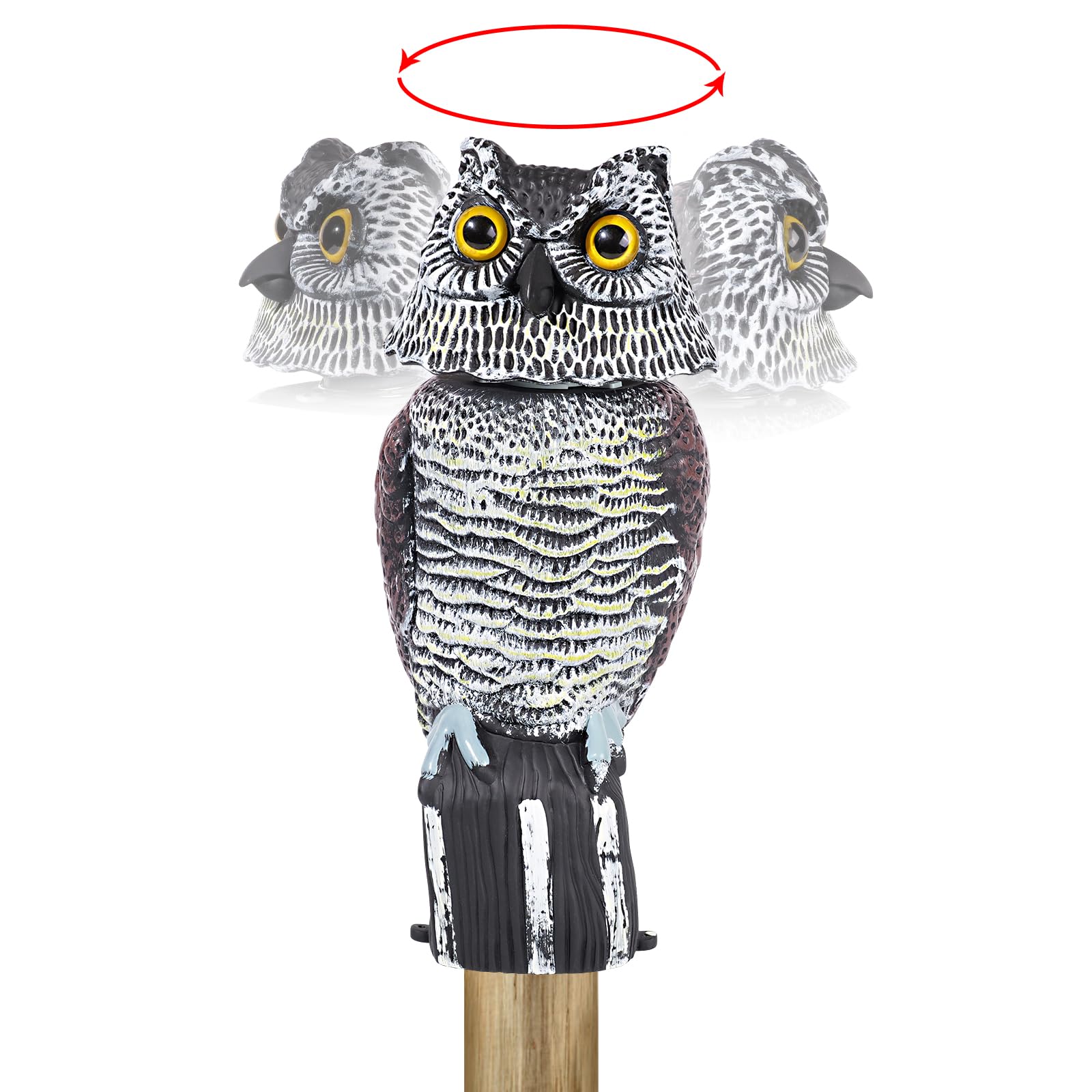 Amazon.com: UU&T Owl Decoy Sculpture, Scarecrow Fake Rubber Owl Decoy ...