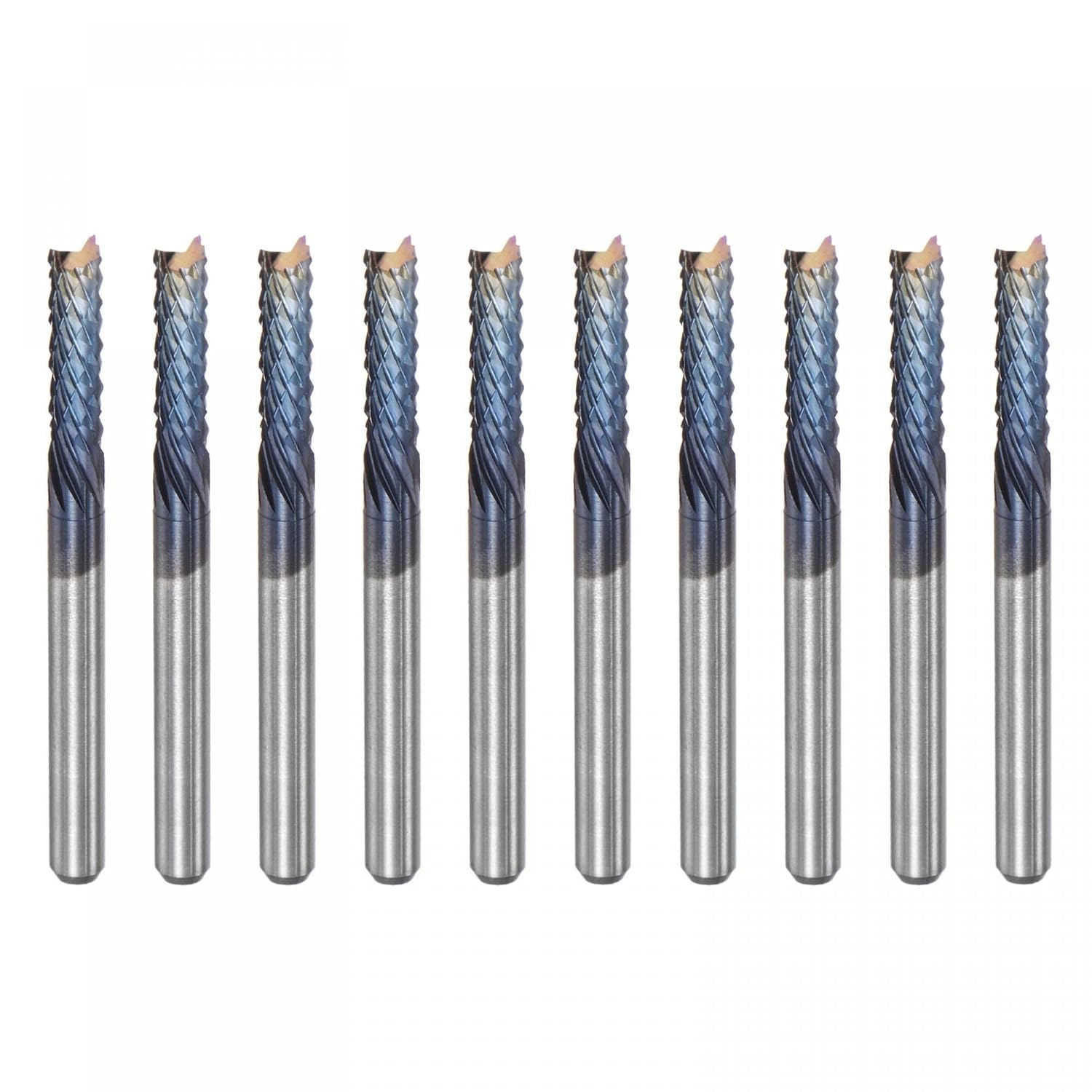 uxcell End Mill CNC Router Bits, 3mm x 12mm 1/8" Shank Diamond Film ...