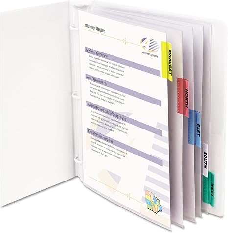 Amazon.com : C-Line Polypropylene Sheet Protector with Index Tabs ...