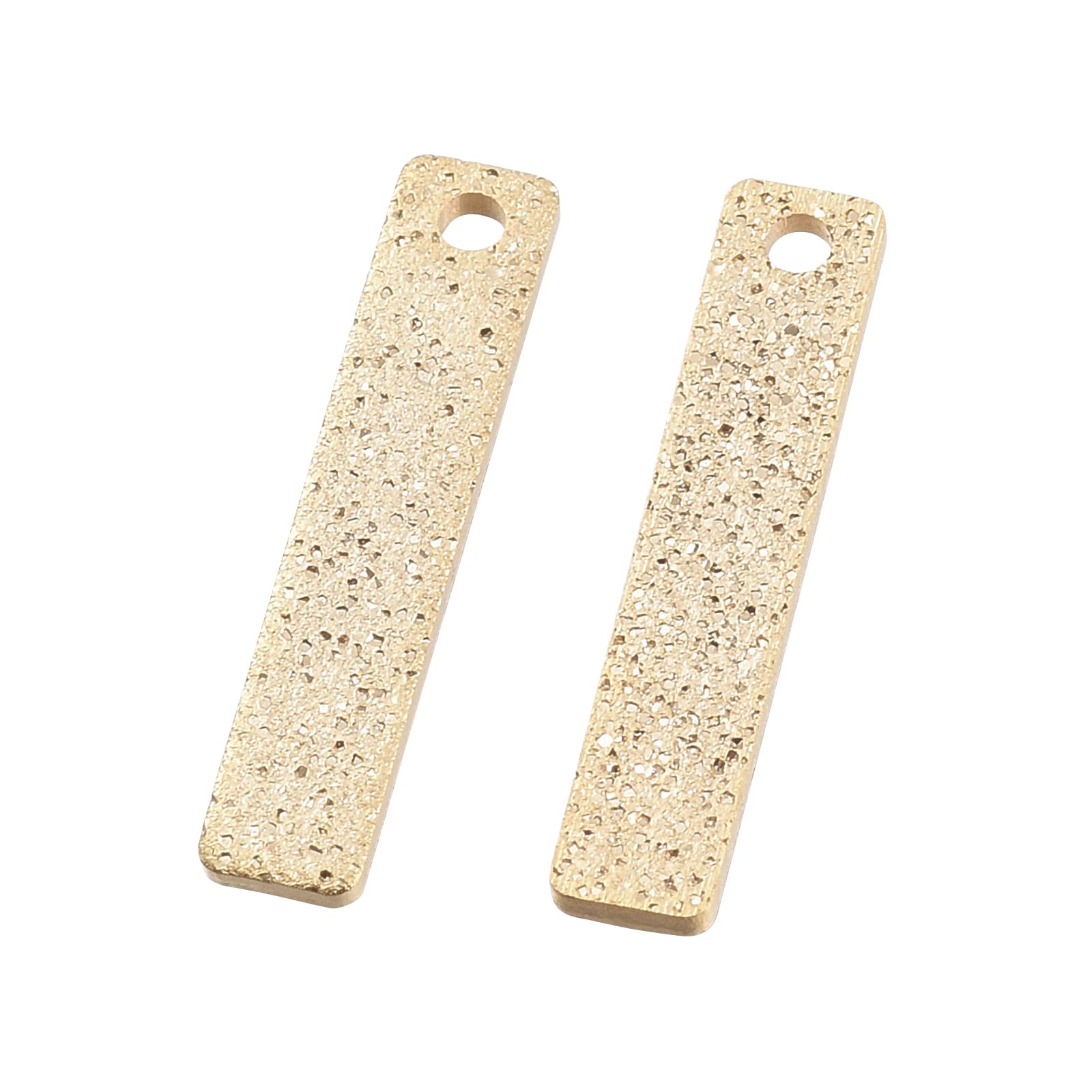 Amazon.com: BENECREAT 50PCS 14K Gold Plated Brass Rectangle Charm ...