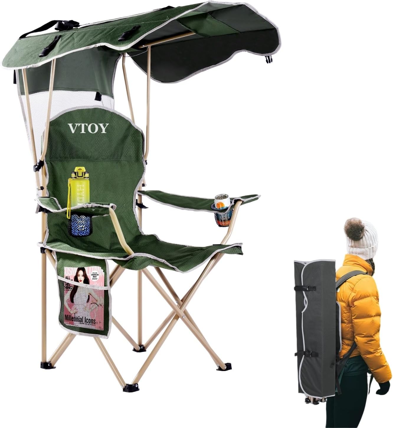Amazon.com: Spinmaster Kelsyus Elite Canopy Chair : Sports & Outdoors