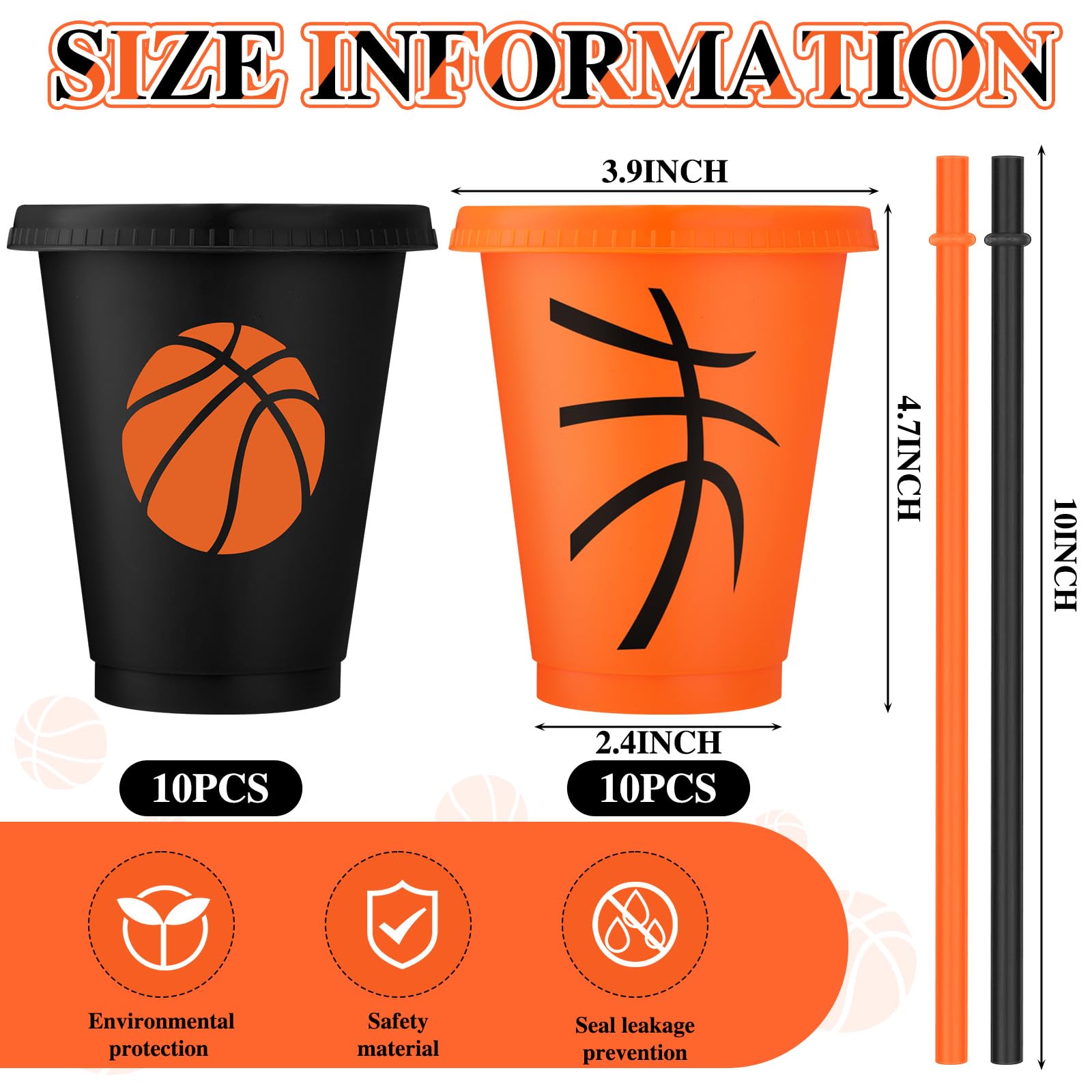 Snapklik.com : Domensi 20 Pcs Basketball Party Favor Cups Bulk 16 Oz ...