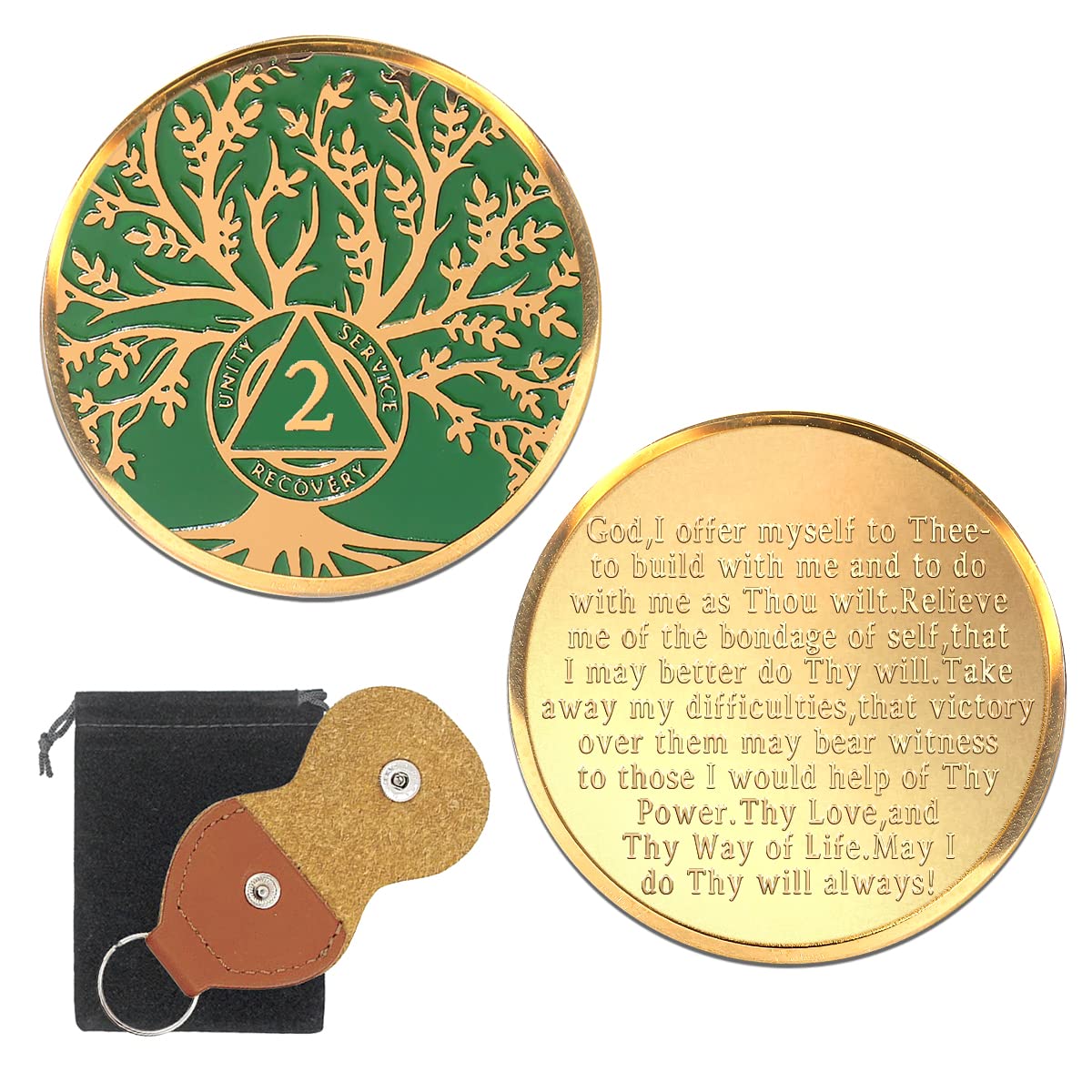 Snapklik.com : 2 Years Sobriety Chip,Tree Of Life One Chip,AA Recovery ...
