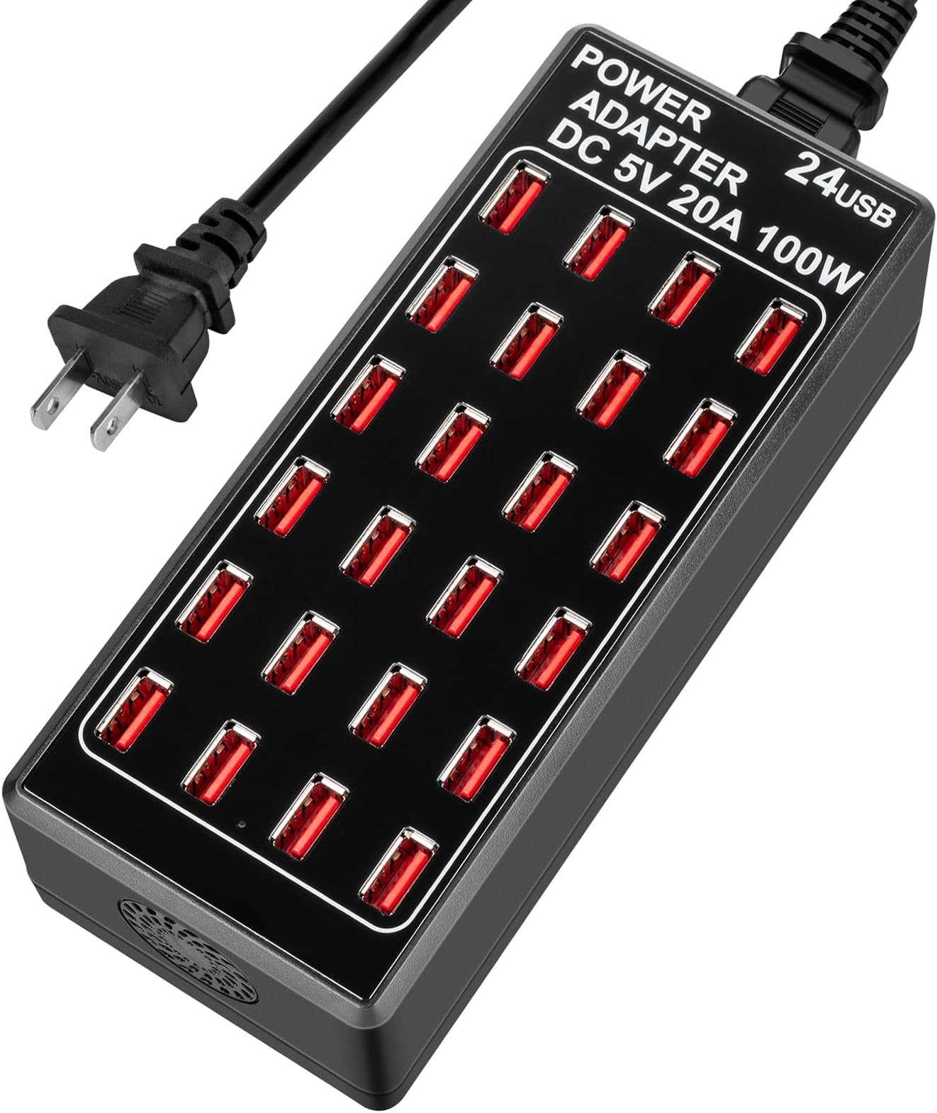 Amazon.com: 100W(20A) 24 Port USB Charging Station, Travel Desktop USB ...