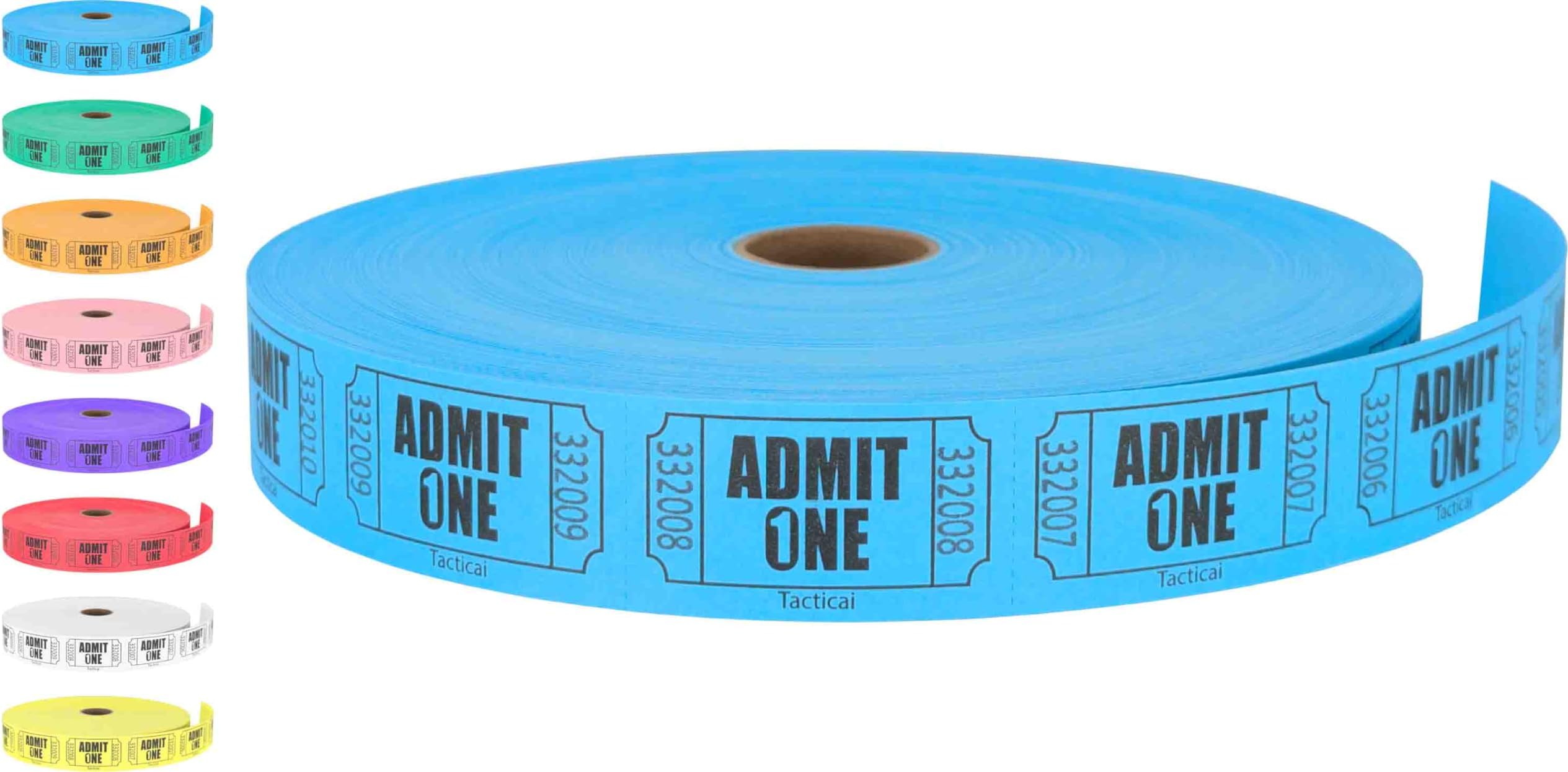 Amazon.com : Tacticai 2000 Raffle Tickets, Admit One, Single Roll ...