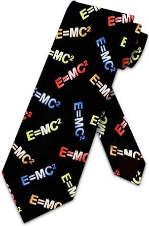 Amazon.com: Scientist Ties Science Neckties Genius E=mc2 Tie Mens Neck ...