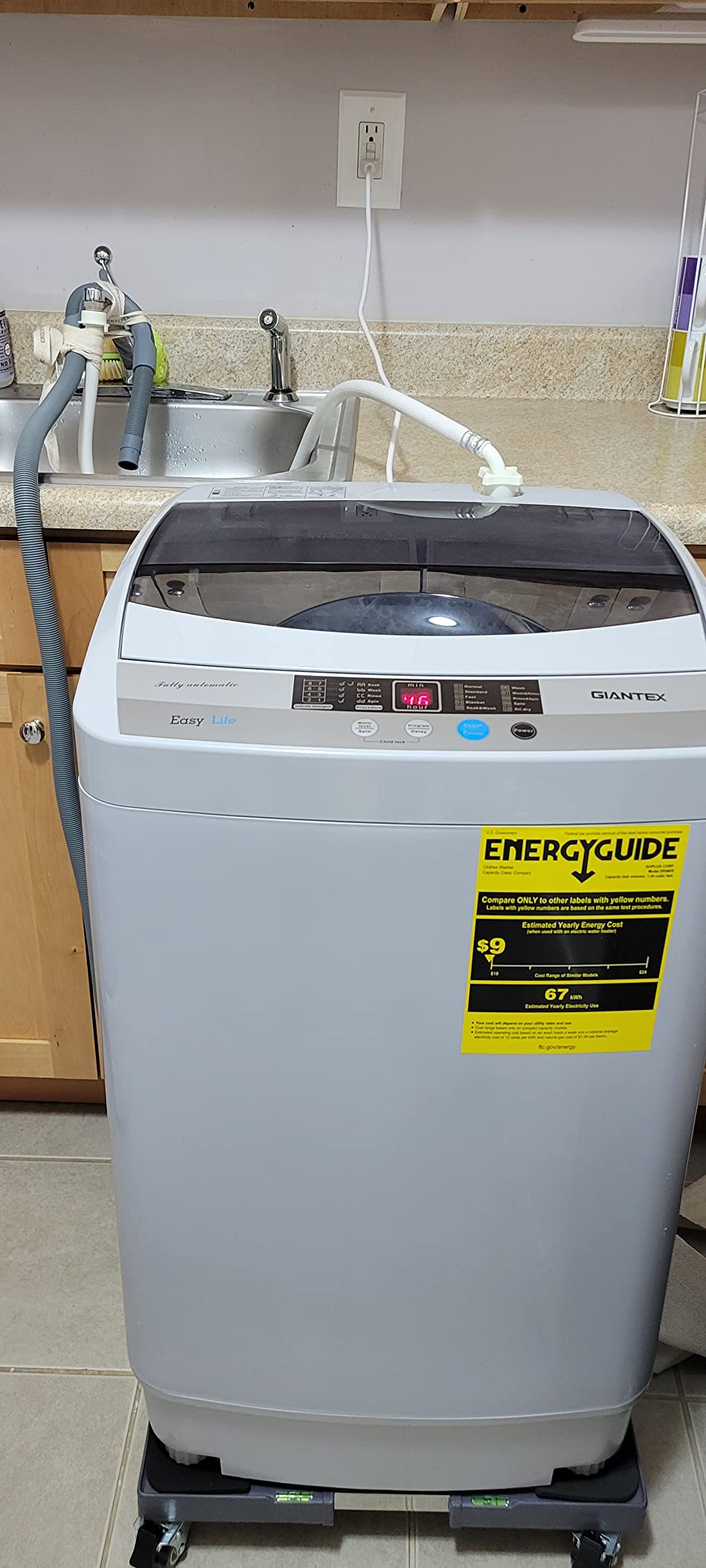 Giantex Full-Automatic Washing Machine Portable Compact 1.34 Cu.ft at ...