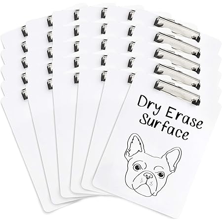 Amazon.com : 30 Pack Whiteboard Clipboards, Dry Erase Front Surface ...