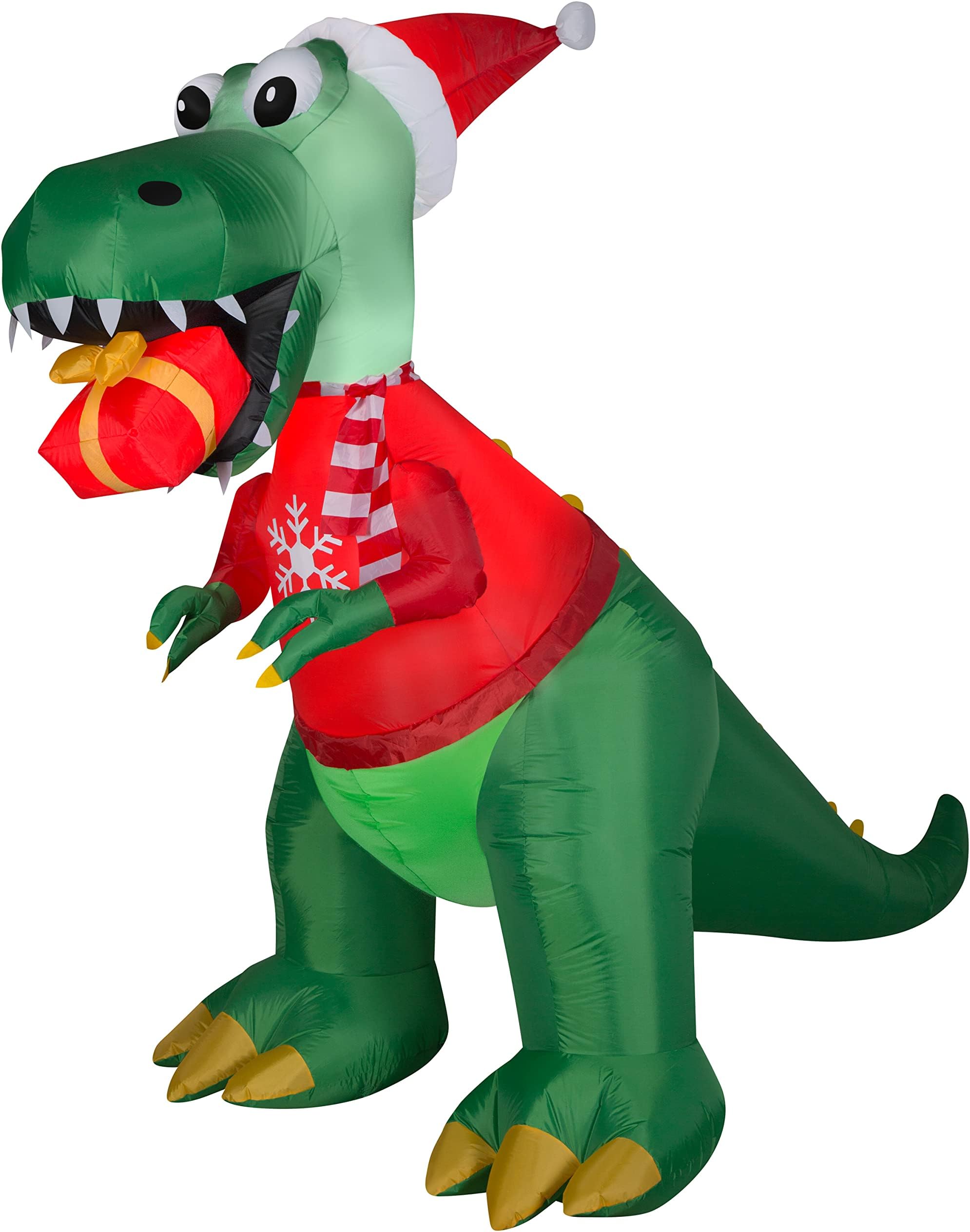 Amazon.com: Gemmy Animated Christmas Airblown Inflatable T Rex w ...