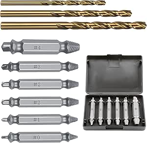 9PCS Damaged Screw Extractor Set General Screw Grab Screw Removal Tool ...