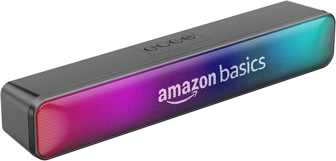 amazon basics Wireless Soundbar with Bluetooth, USB, and Party RGB ...
