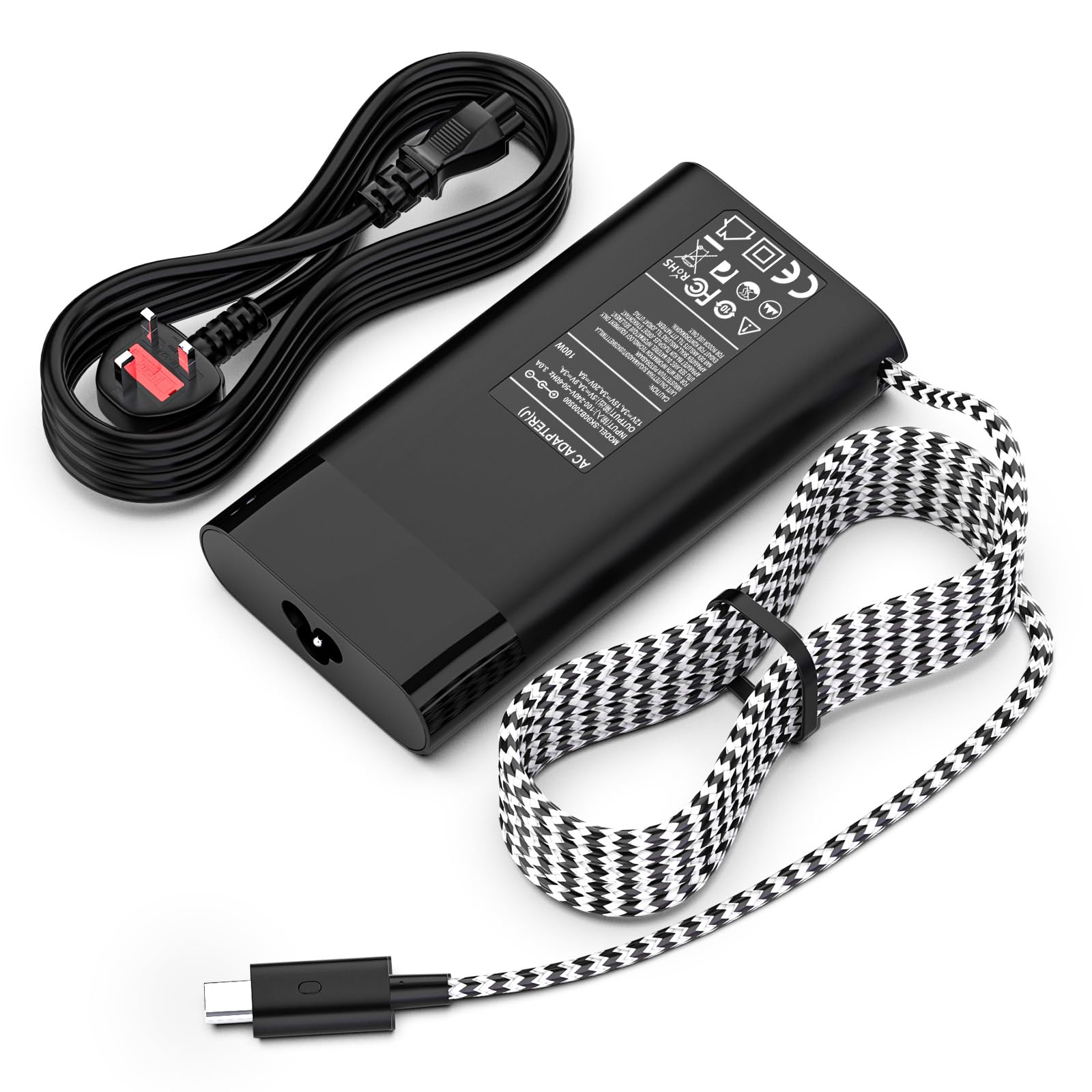 100W USB C Laptop Charger for Lenovo Thinkpad Carbon x1 5th 6th Gen T14 ...